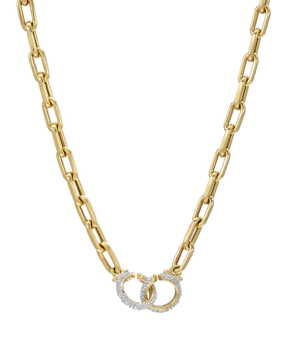 Zoe Lev Jewelry 14k Gold Open-Link Chain with Diamond Toggle | Neiman ...