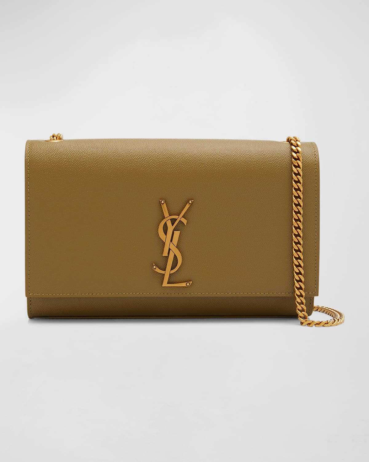 Saint Laurent Monogram YSL Large Grain de Poudre Leather Wallet on ...