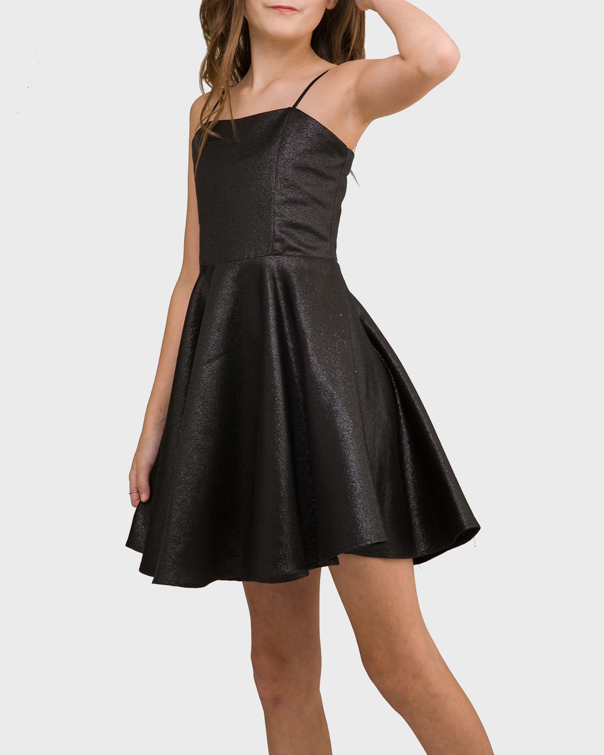 Un Deux Trois Girl's Sequined Peek-a-Boo Tulle Dress, Size 7-16 ...