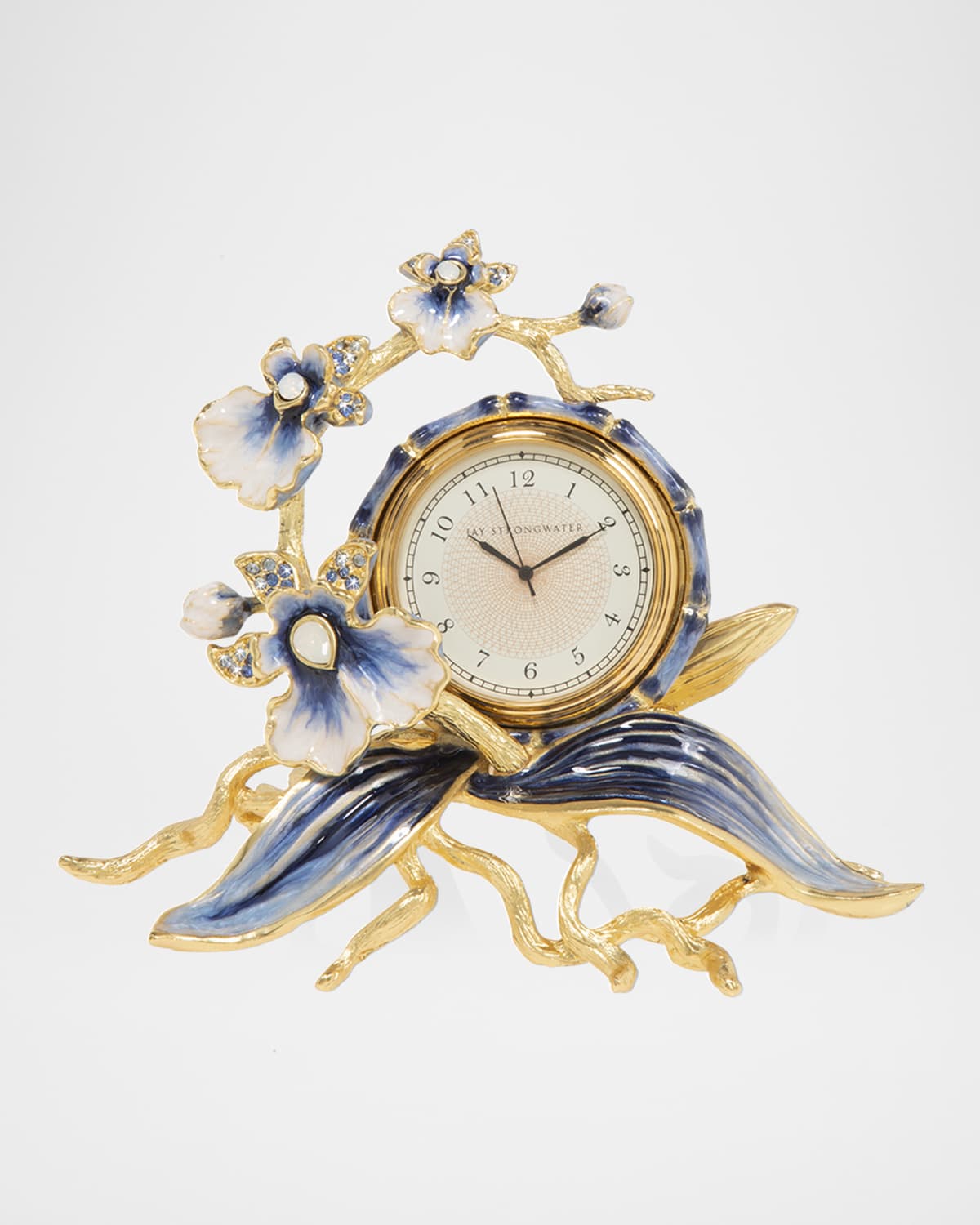 Jay Strongwater Orchid Clock | Neiman Marcus
