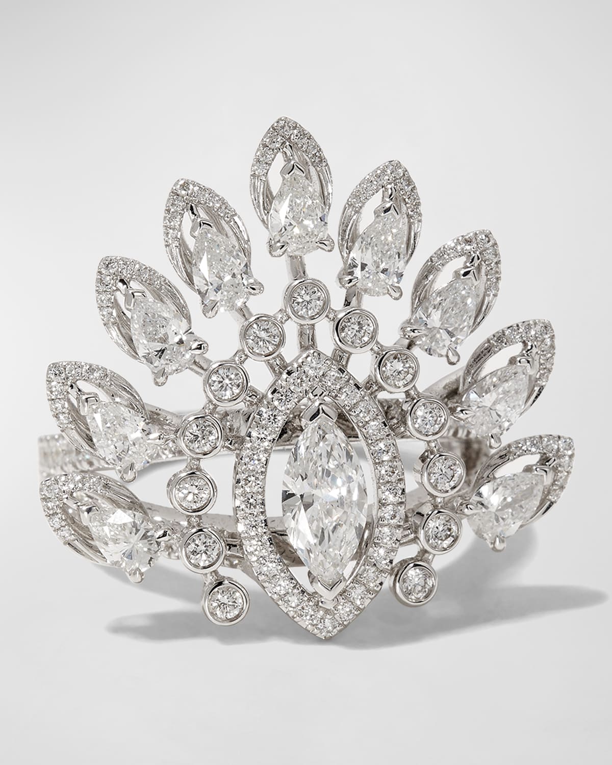 DINH VAN Yellow Gold 70S Medium Diamond Ring, Size 54 | Neiman Marcus