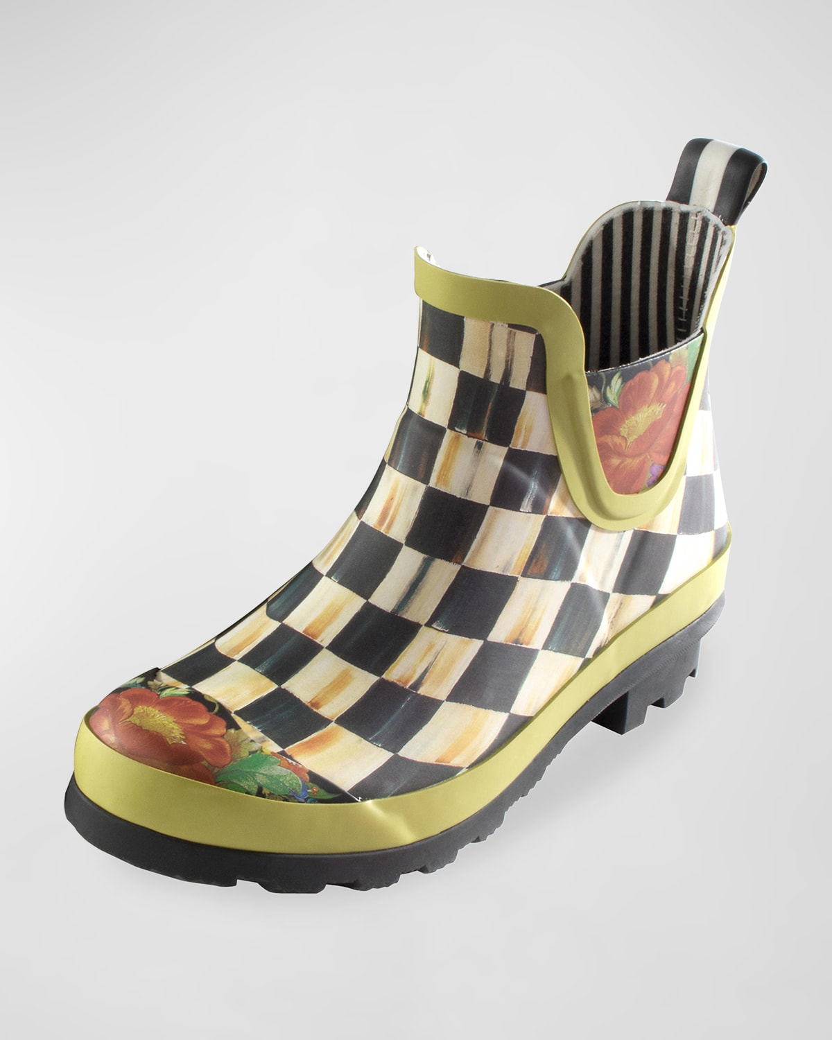 MacKenzie-Childs Courtly Check Chelsea Boots, Size 5 | Neiman Marcus