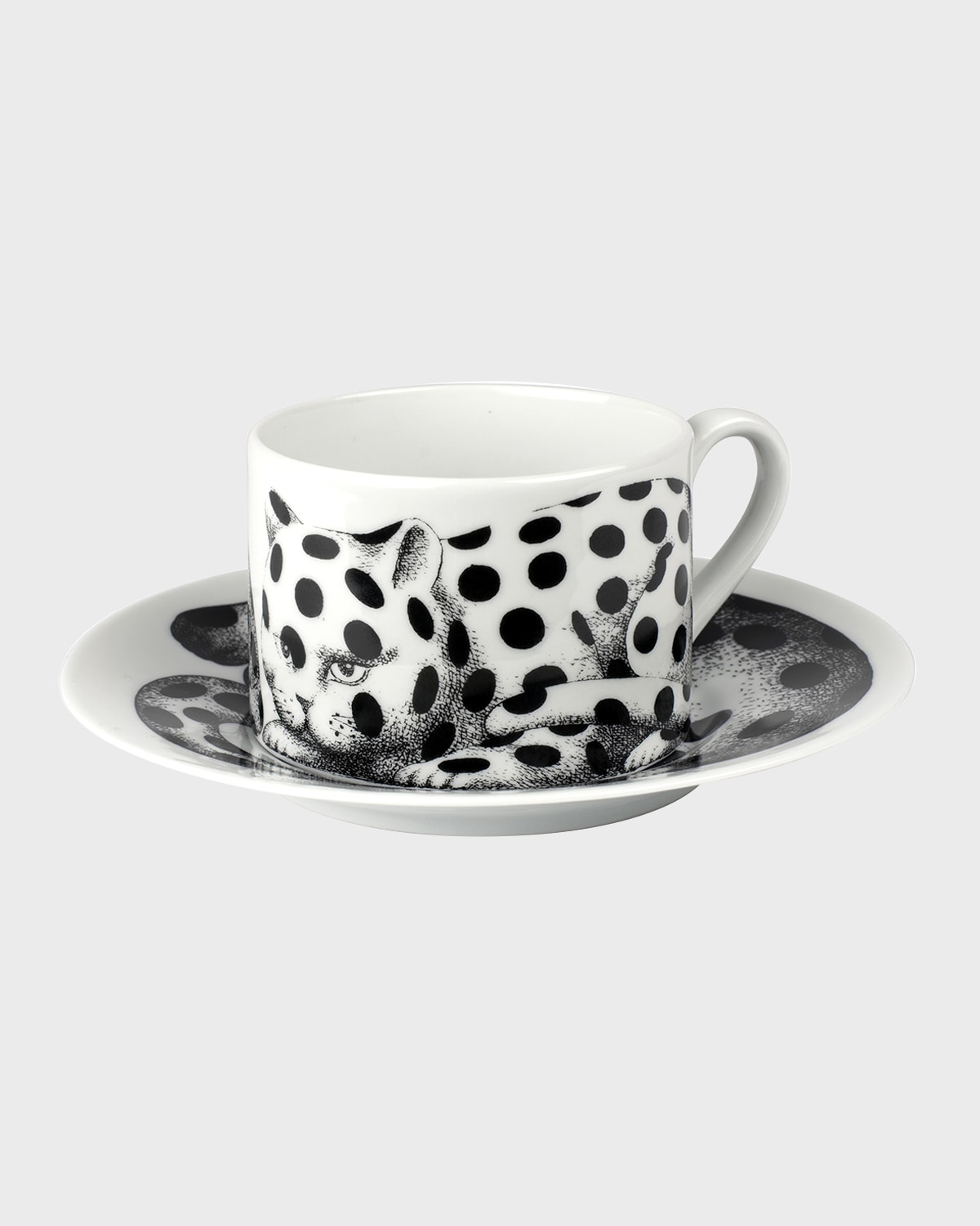 Fornasetti Tea Cup High Fidelity Floral Cat | Neiman Marcus