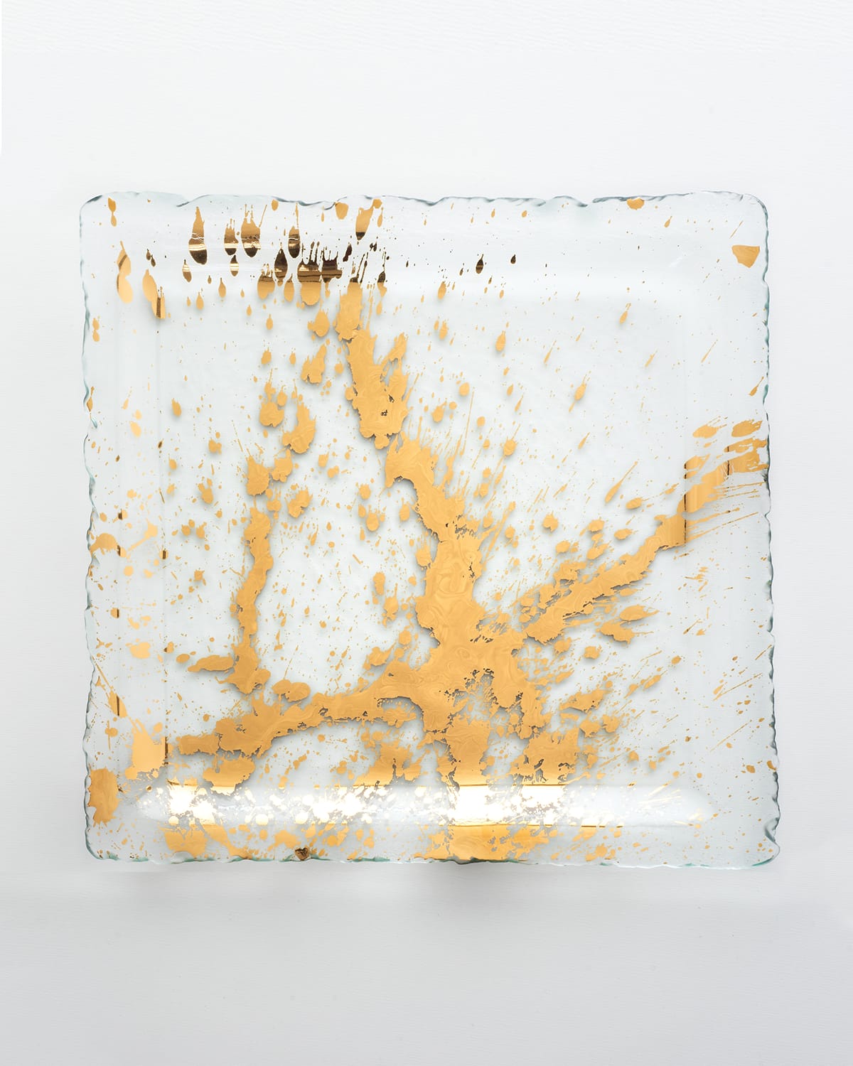 Annieglass Ruffle Cheetah Square Platter | Neiman Marcus