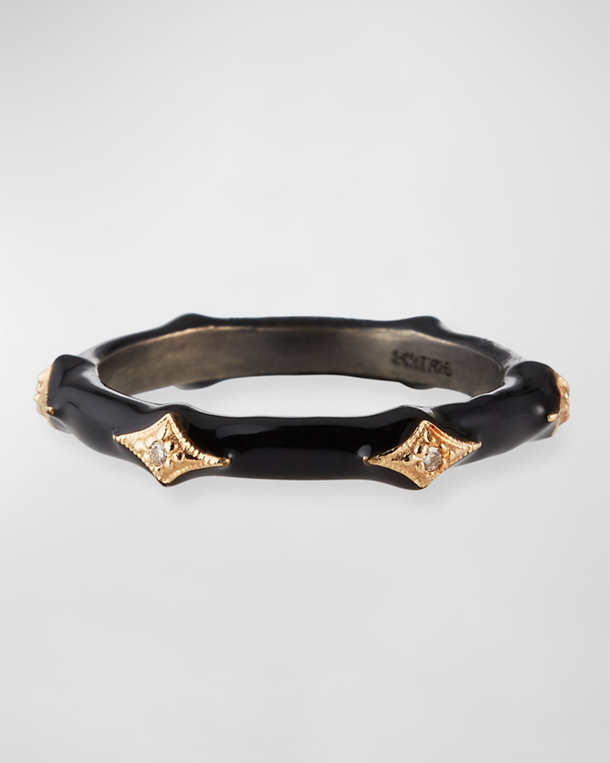 Armenta New World Diamond and Enamel Bangle, Black | Neiman Marcus