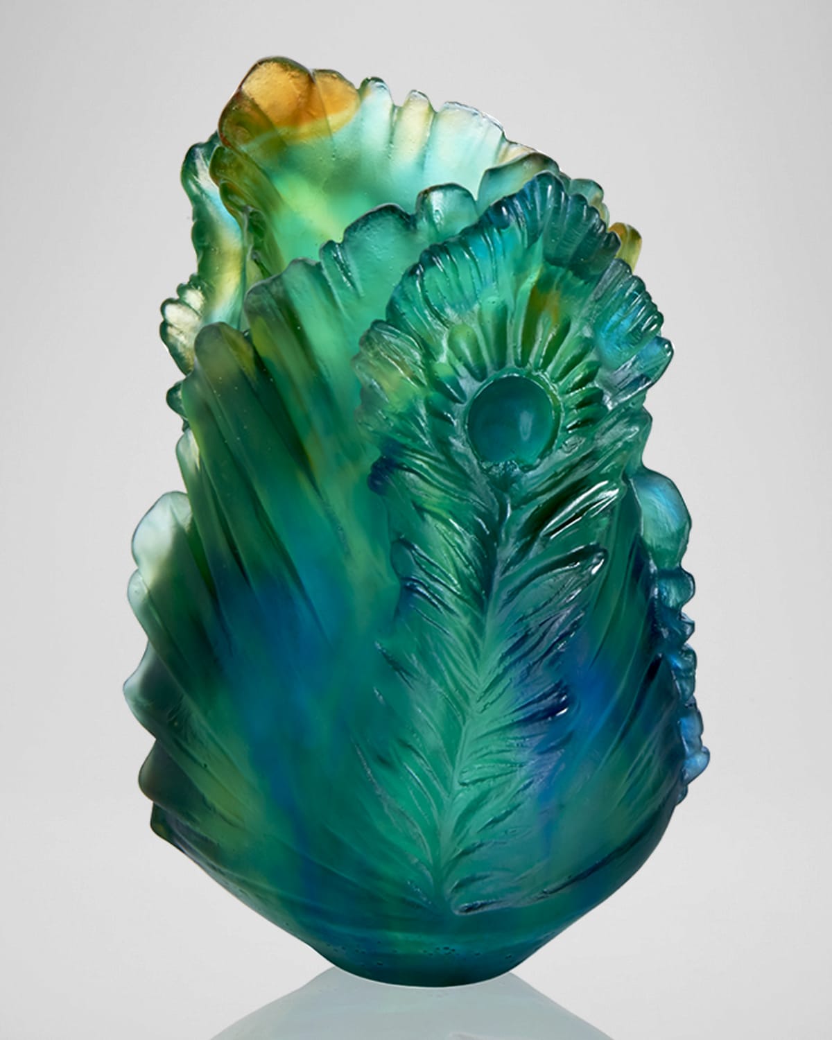 Daum Fleur de Paon Vase - Large | Neiman Marcus