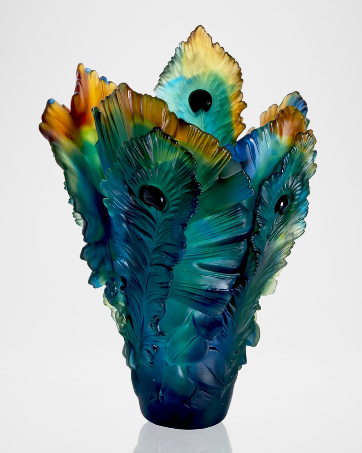 Daum Fleur de Paon Vase - Small | Neiman Marcus