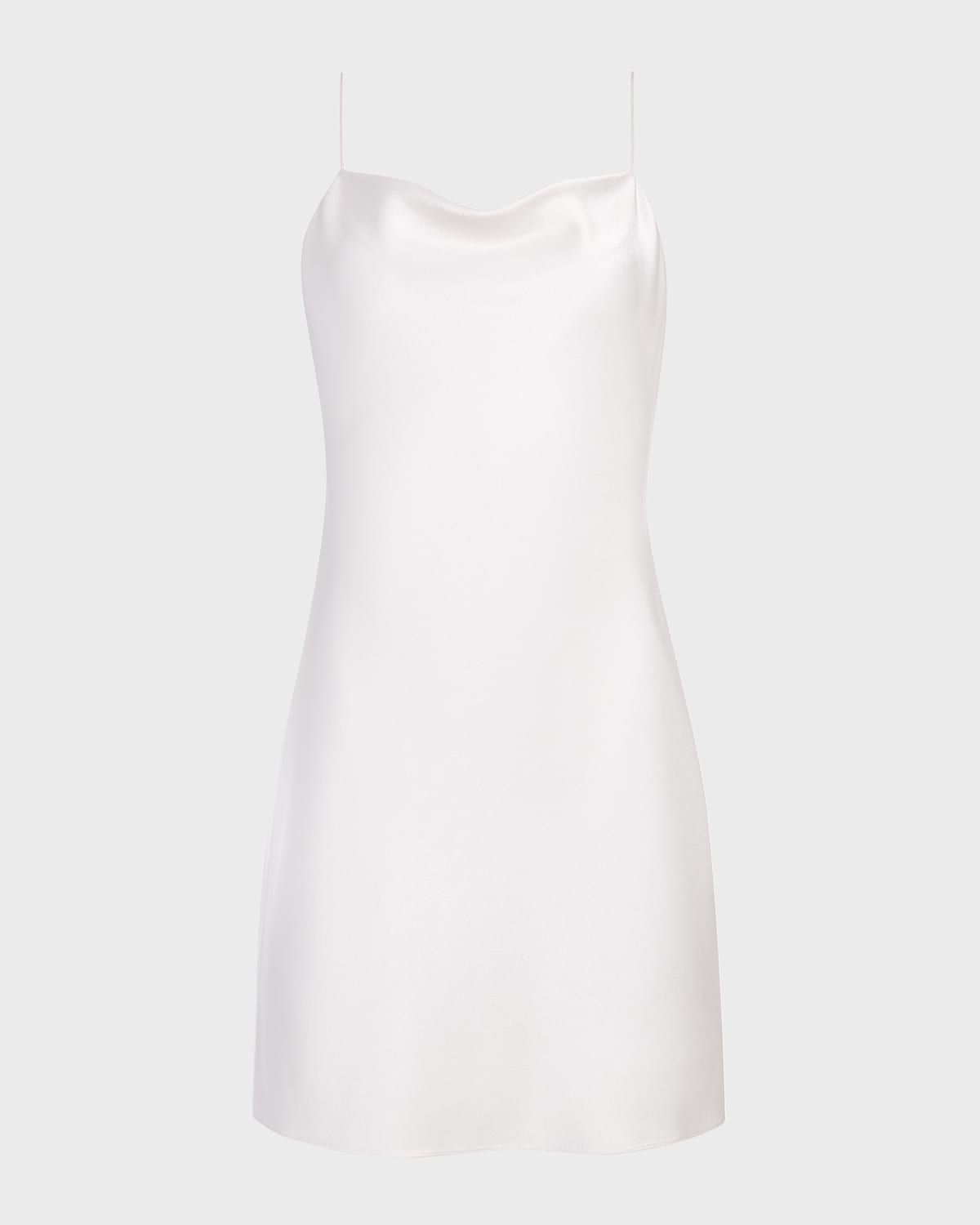 Alice + Olivia Montana Satin V-Neck Slip Dress With Train | Neiman Marcus