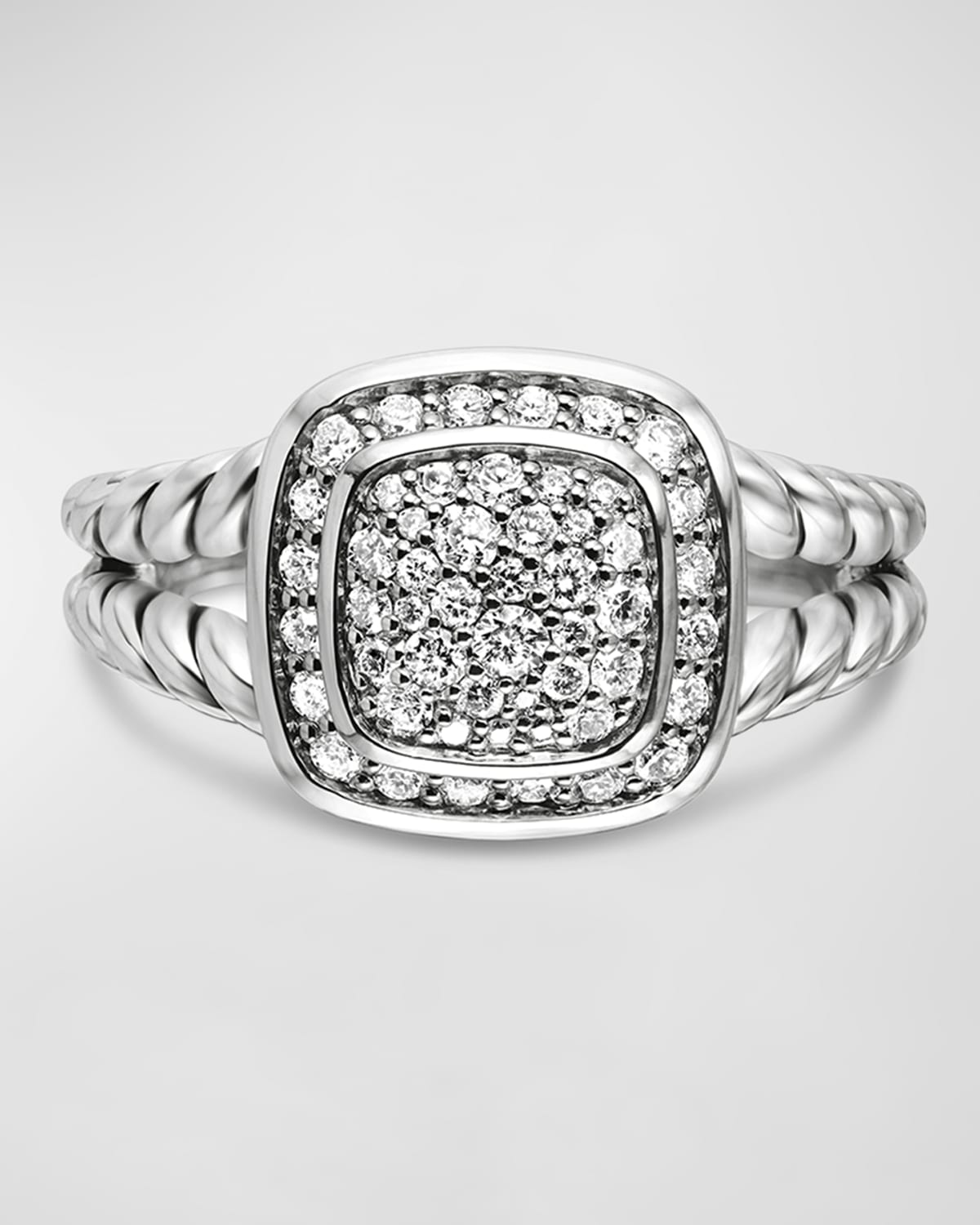 David Yurman Petite Infinity Twisted Ring with Pave Diamonds | Neiman ...