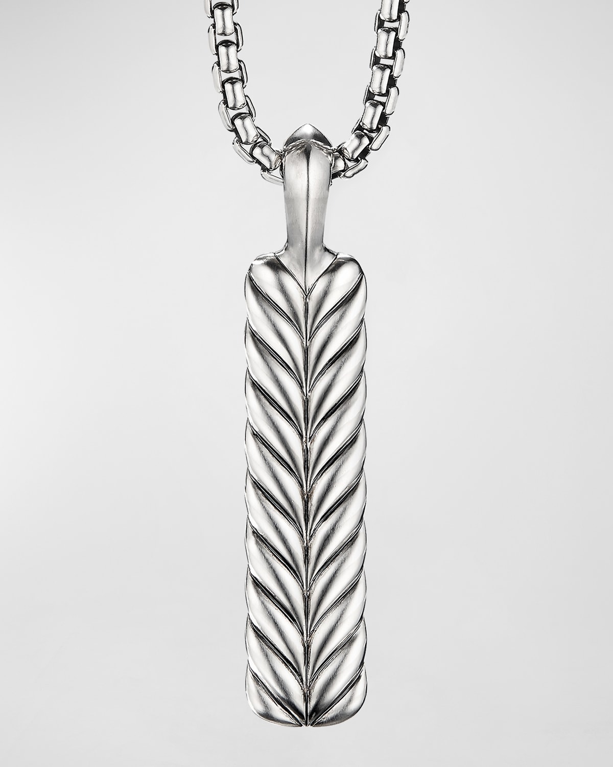 David Yurman Men's Waves Tag Pendant in Silver, 39mm | Neiman Marcus