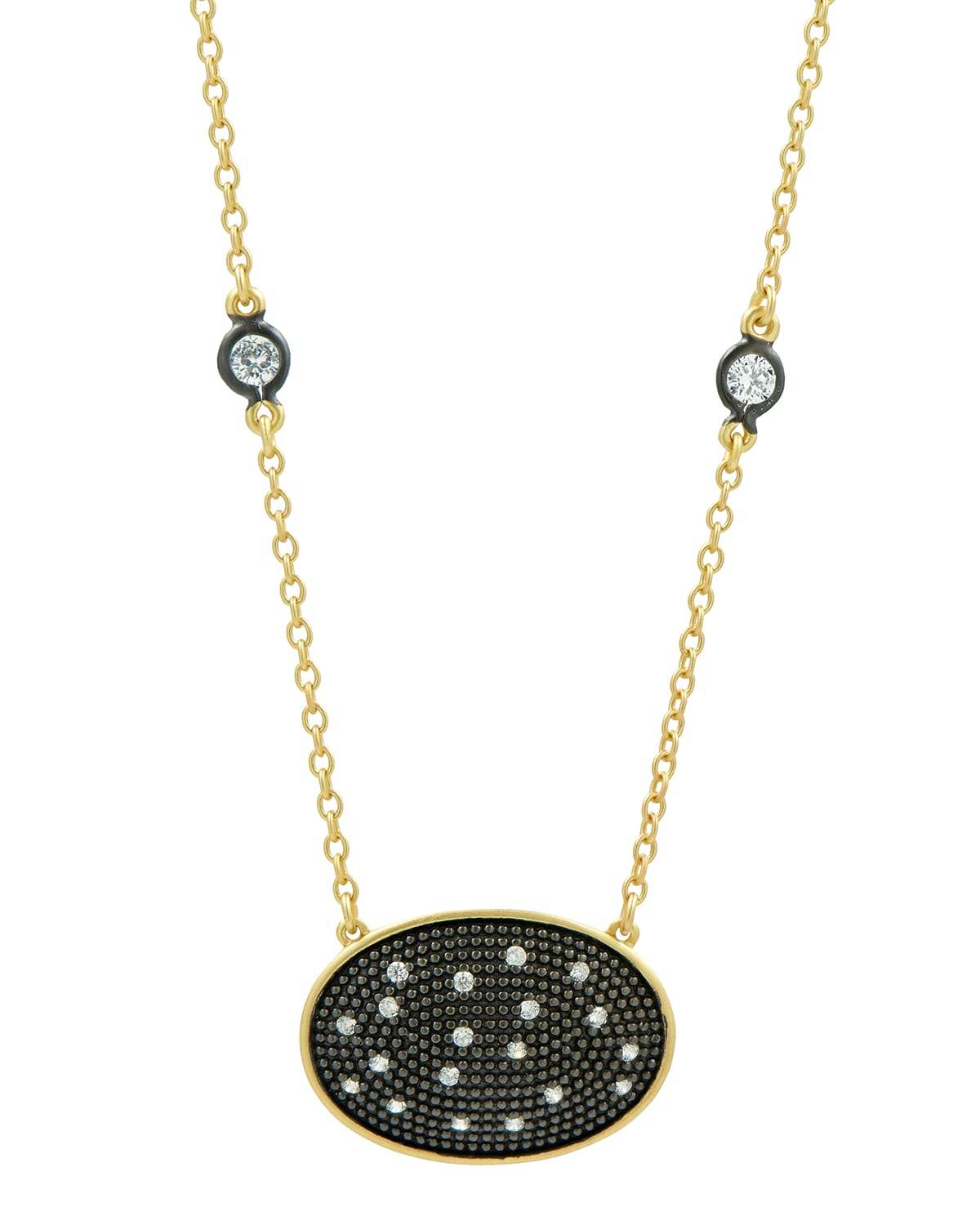 Freida Rothman Color Theory Pave Oval Pendant Necklace | Neiman Marcus