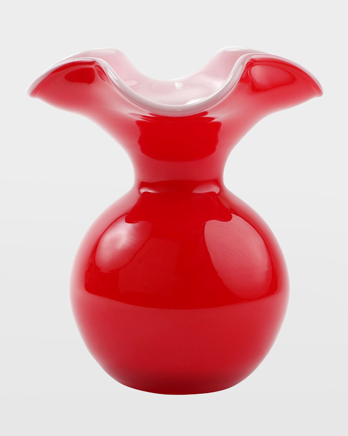 Vietri Hibiscus Glass Red Medium Vase | Neiman Marcus