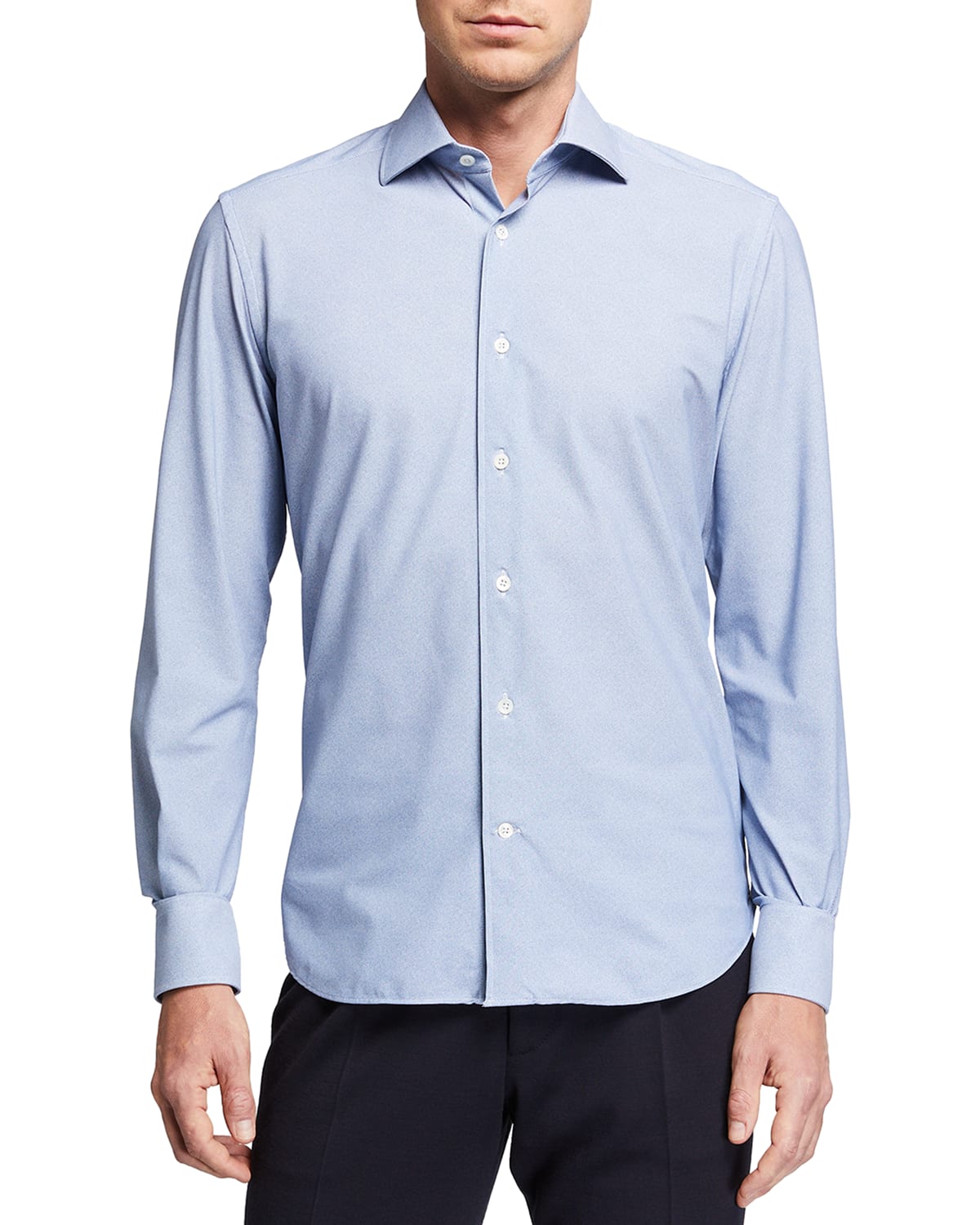 Kiton Men's Solid Dress Shirt | Neiman Marcus
