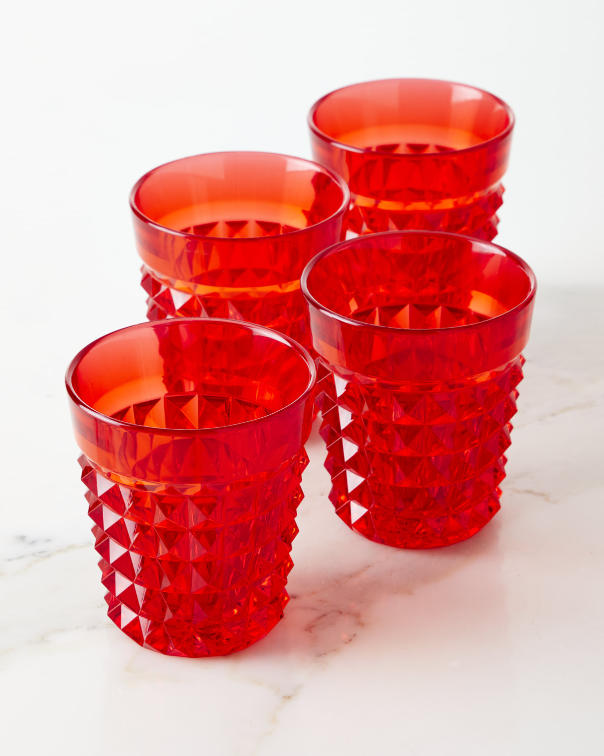 Mario Luca Giusti Set of 4 Fluorescent Double Old Fashioned Glasses ...