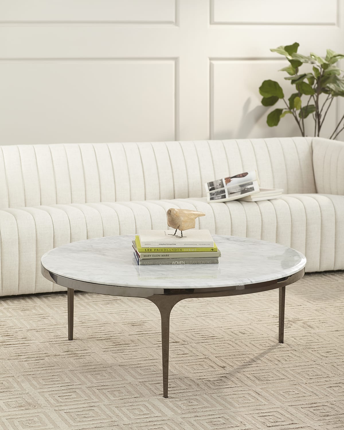 Bernhardt Avondale Round Metal Coffee Table | Neiman Marcus