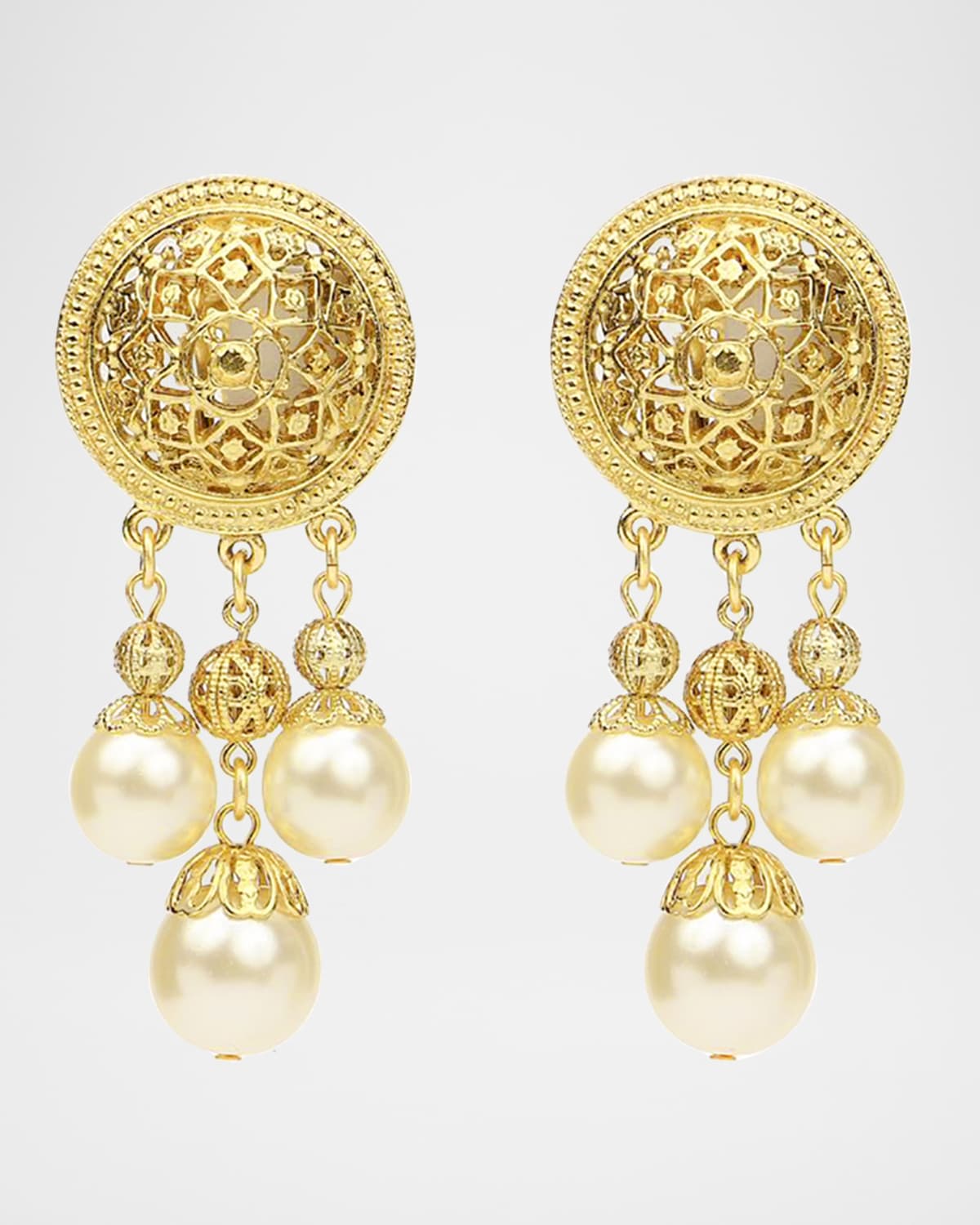 Ben-Amun Multi-Drop Dangle Clip Earrings | Neiman Marcus