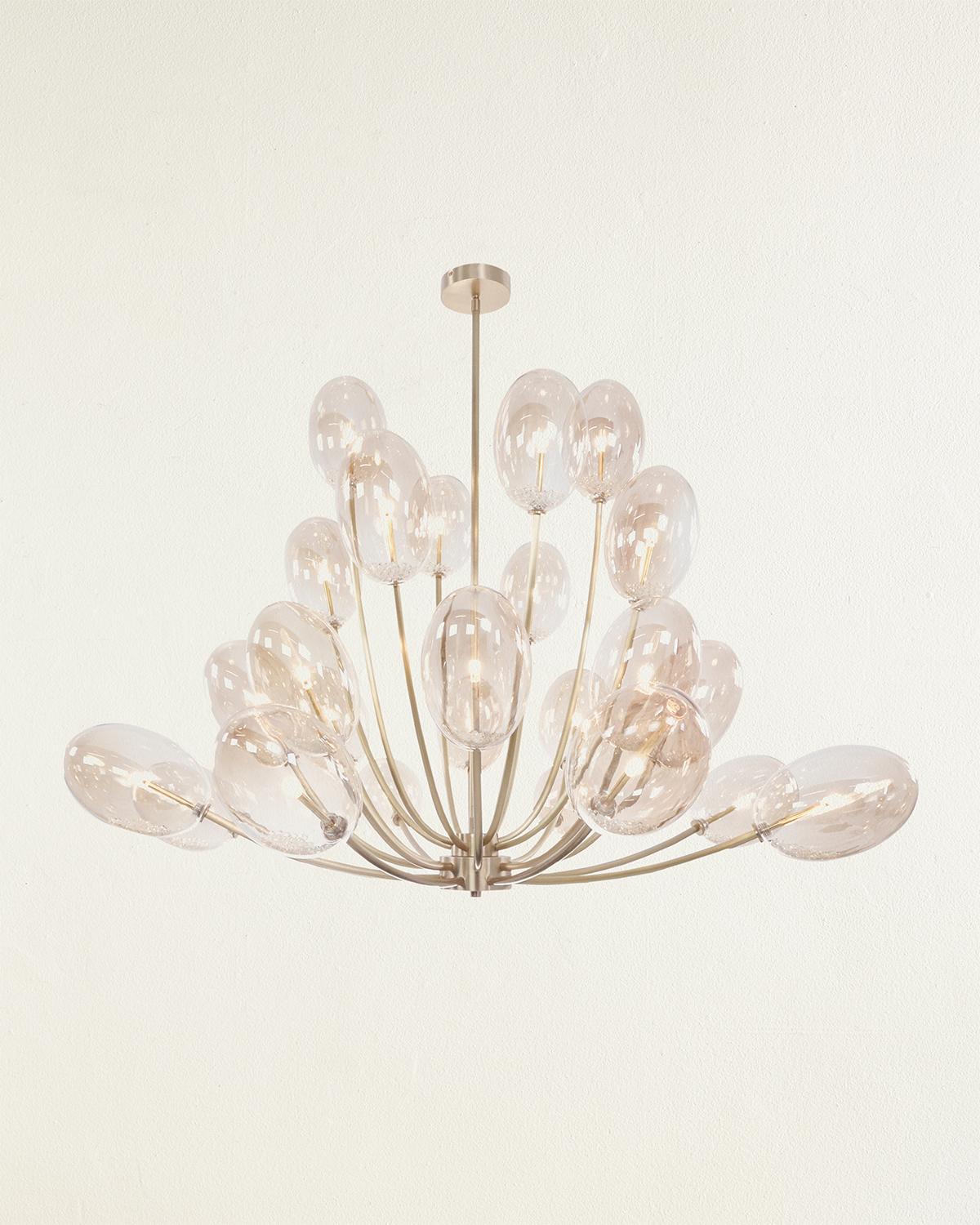John-Richard Collection Glass Leaf 26-Light Chandelier | Neiman Marcus