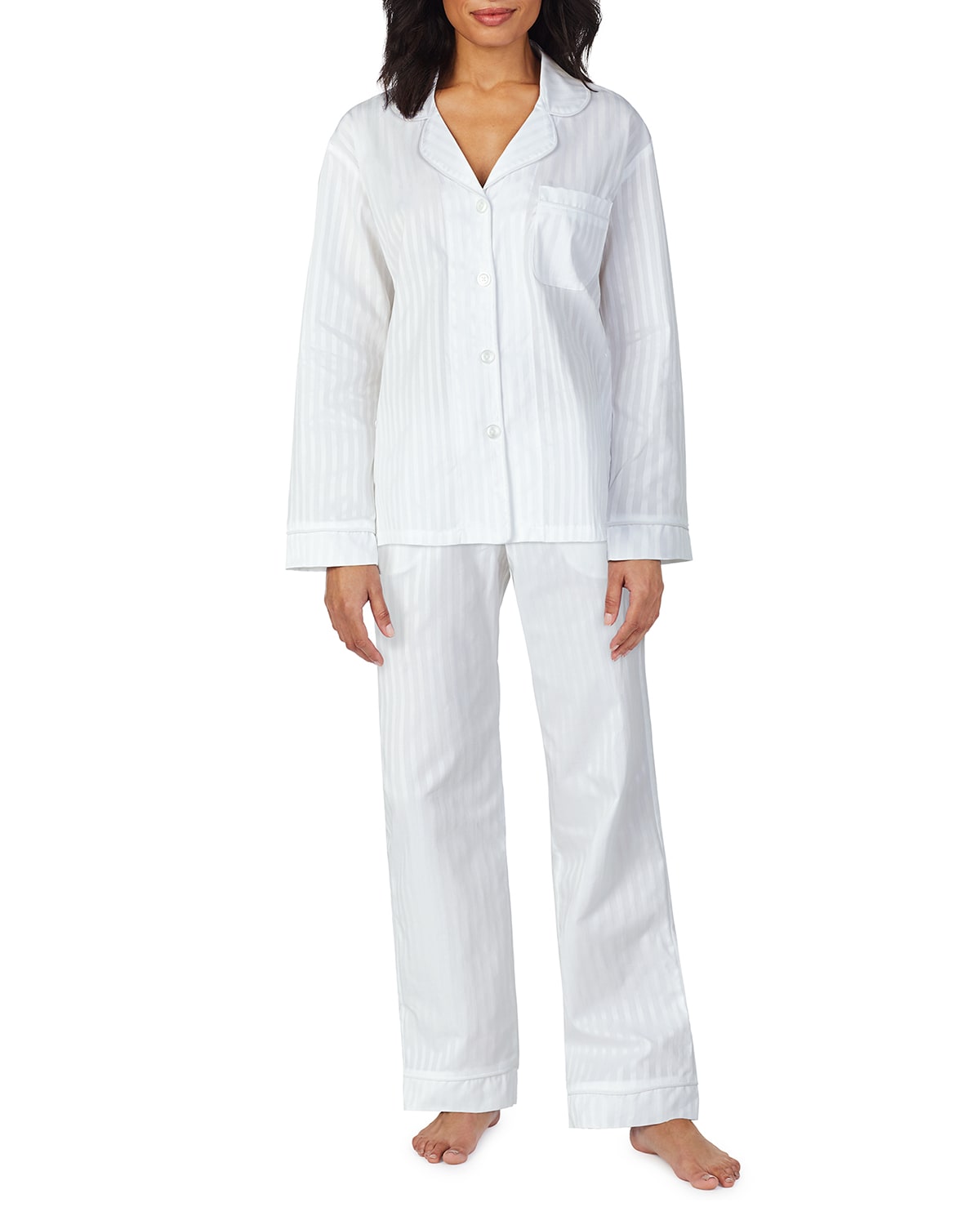BedHead Pajamas 3D Striped Cotton Shorty Pajama Set | Neiman Marcus
