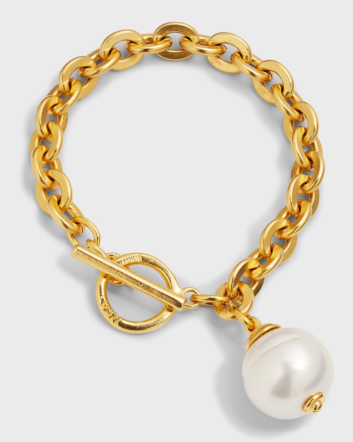 Ben-Amun Chain Necklace with Pearly Glass | Neiman Marcus