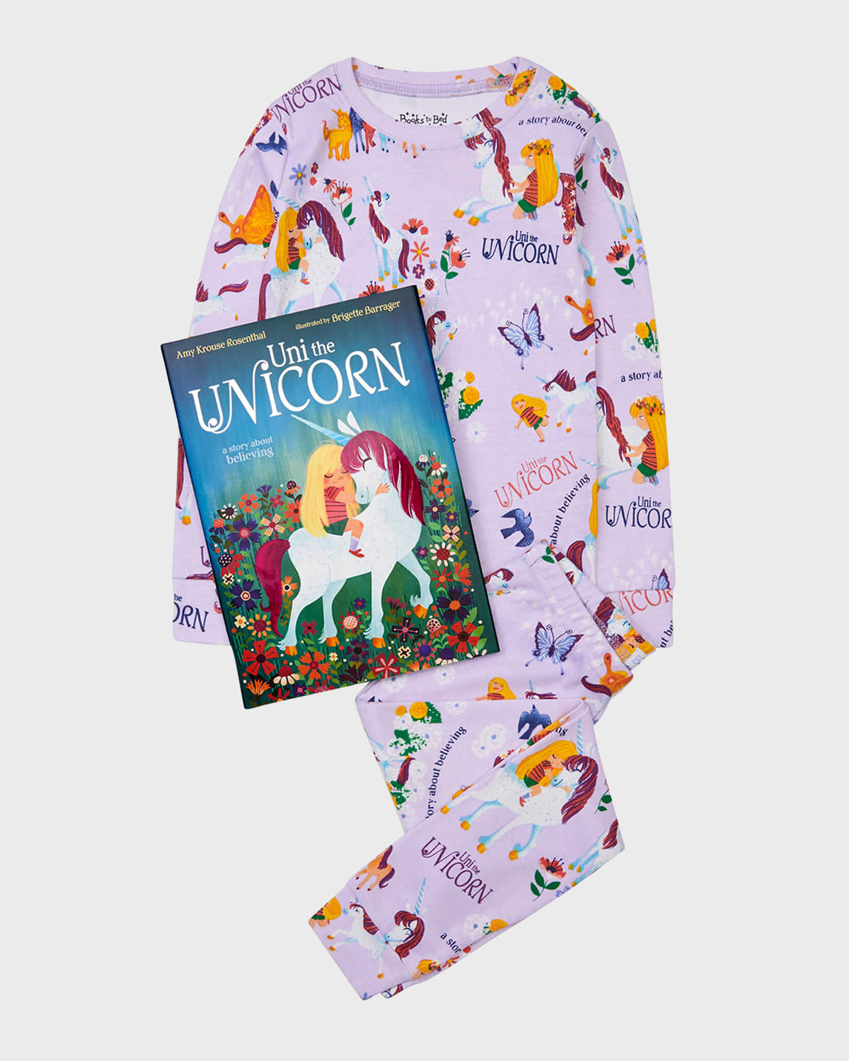 Books To Bed Girl's Twinkle Printed Pajama Gift Set, Size 12-24M ...