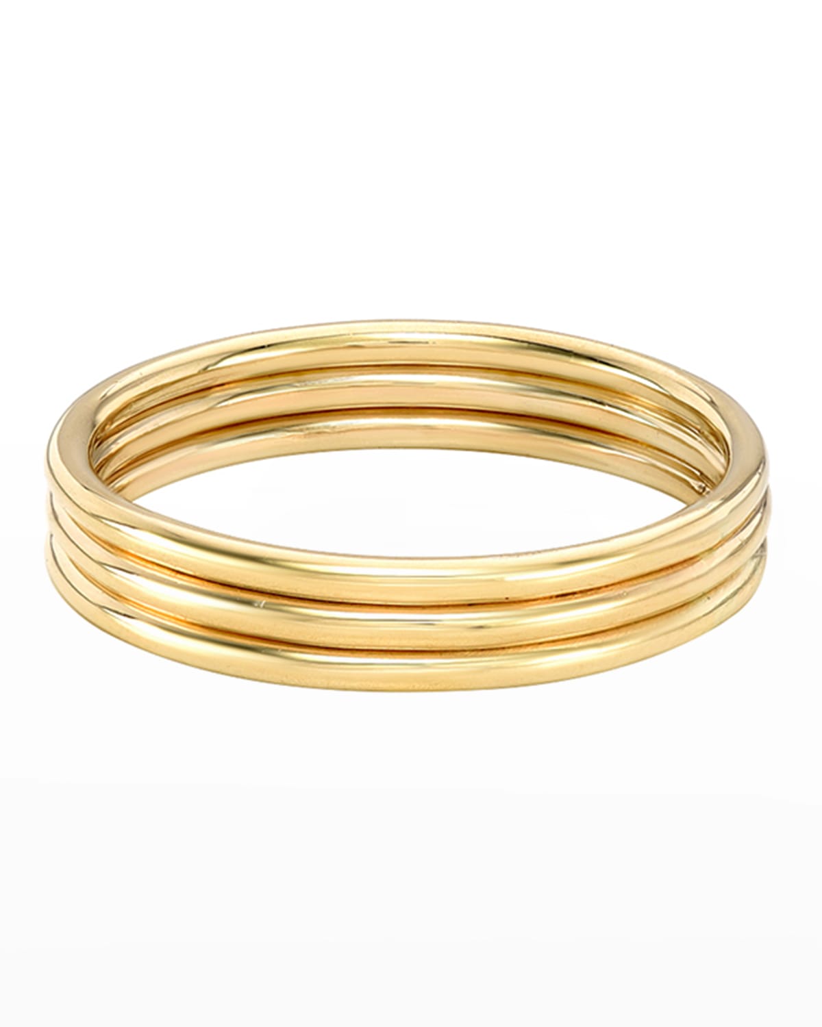 Zoe Lev Jewelry 14k Gold Double Band Ring, Size 7 | Neiman Marcus