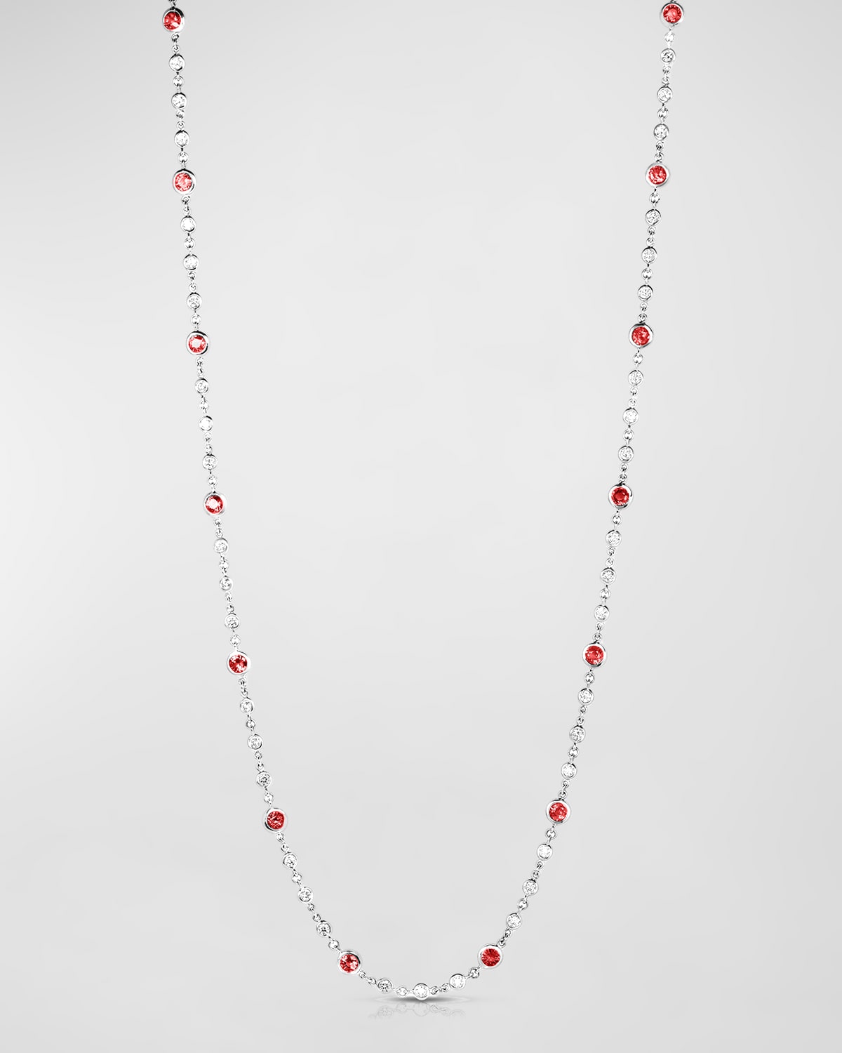 Dominique Cohen Long 18k Black Gold Diamond Trio Layer Necklace, 42"L ...