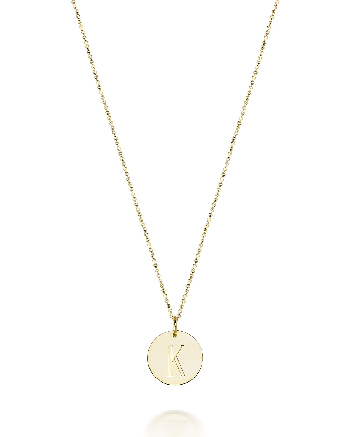 Sarah Chloe Madi 14K Gold Initial Medallion Necklace | Neiman Marcus