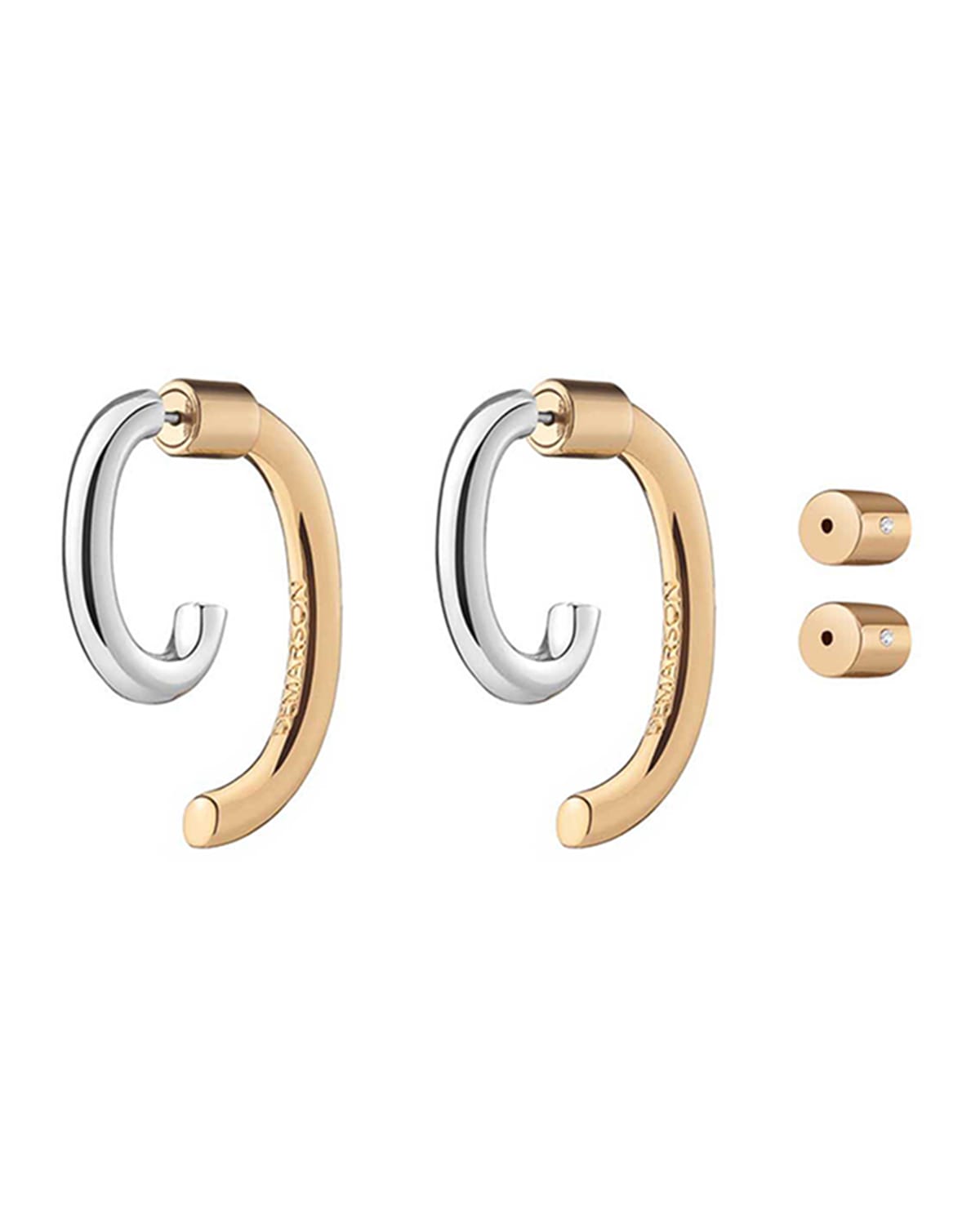 DEMARSON Mini Luna Gold and Silver Earrings | Neiman Marcus
