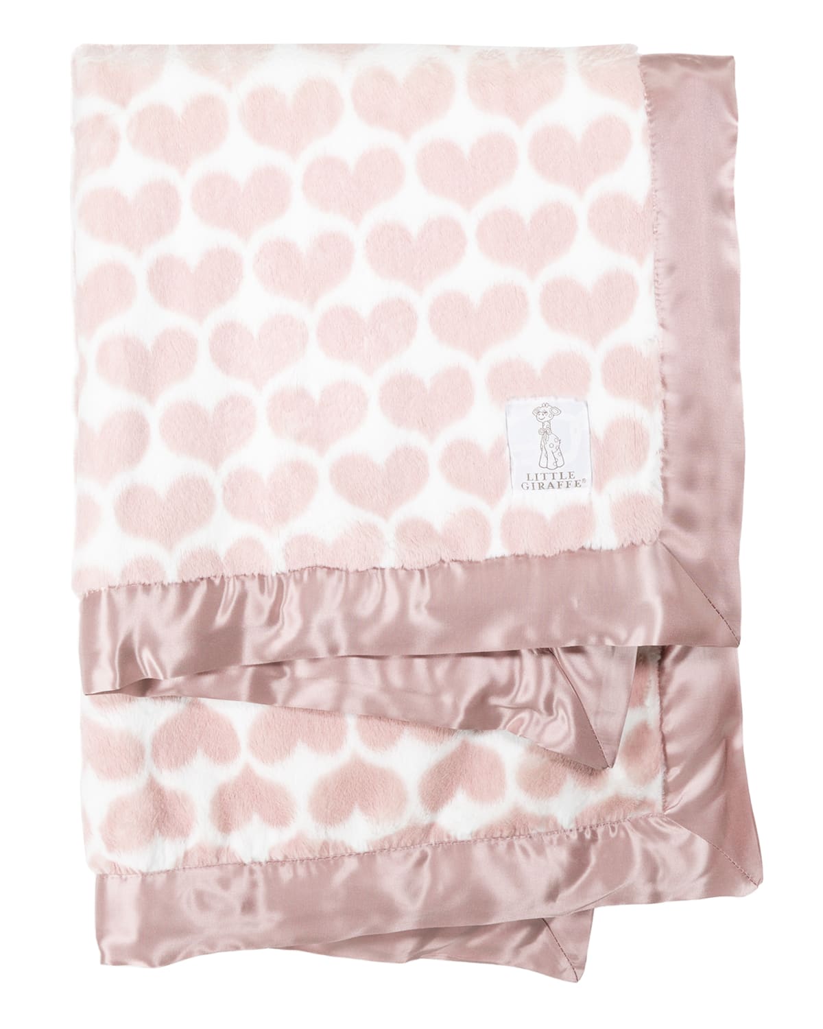 Little Giraffe Luxe Heart Army Print Plush Baby Blanket | Neiman Marcus