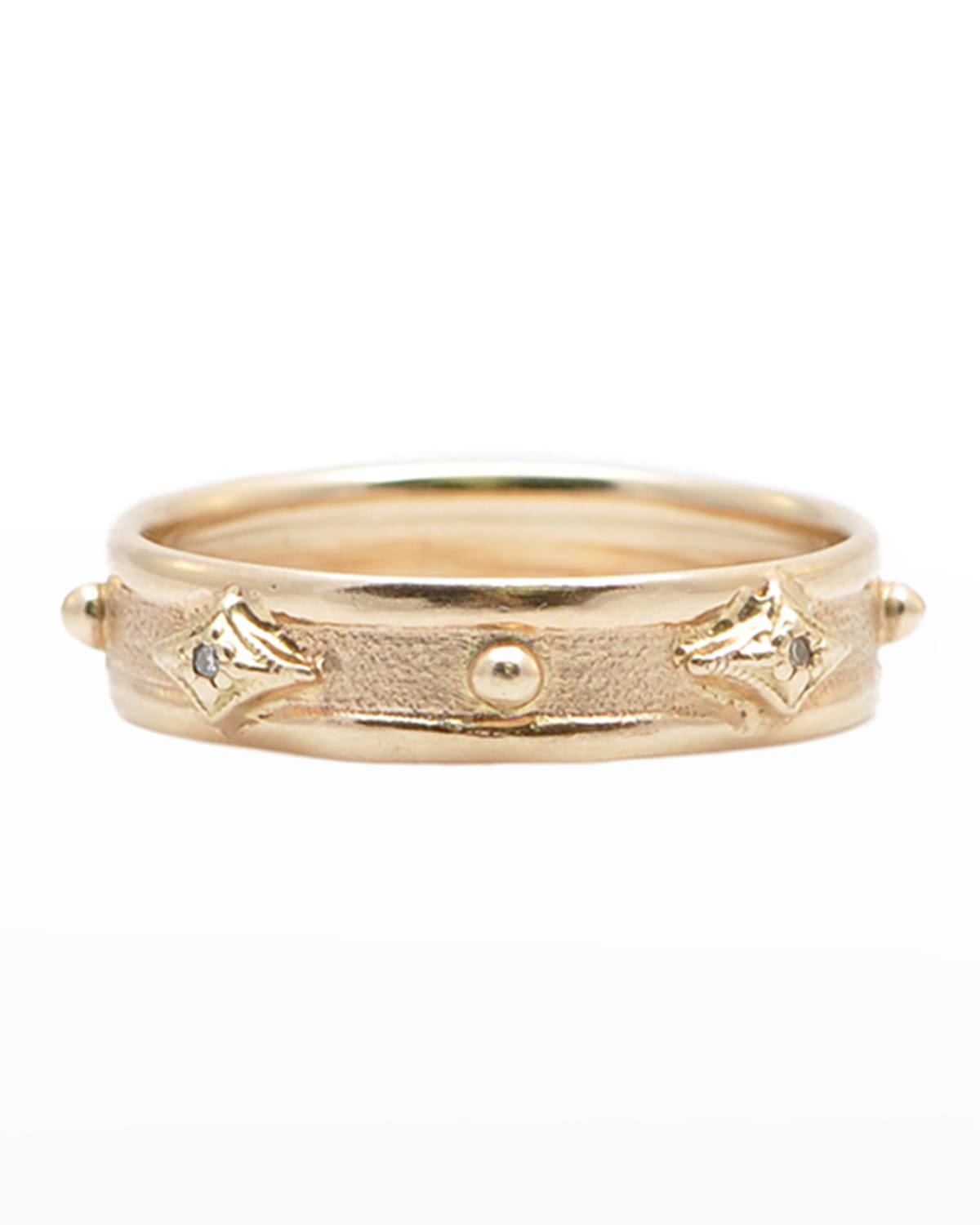 Armenta Rose World Gold/Sterling Silver Scroll Stack Ring | Neiman Marcus