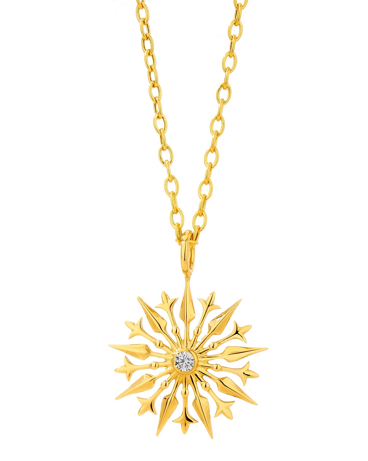 Syna 18k Yellow Gold Mother-of-Pearl and Diamond Pendant Necklace ...