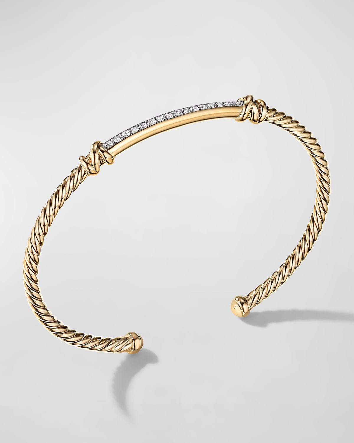 David Yurman Helena Cuff Bracelet w/ 18k Gold & Diamonds | Neiman Marcus