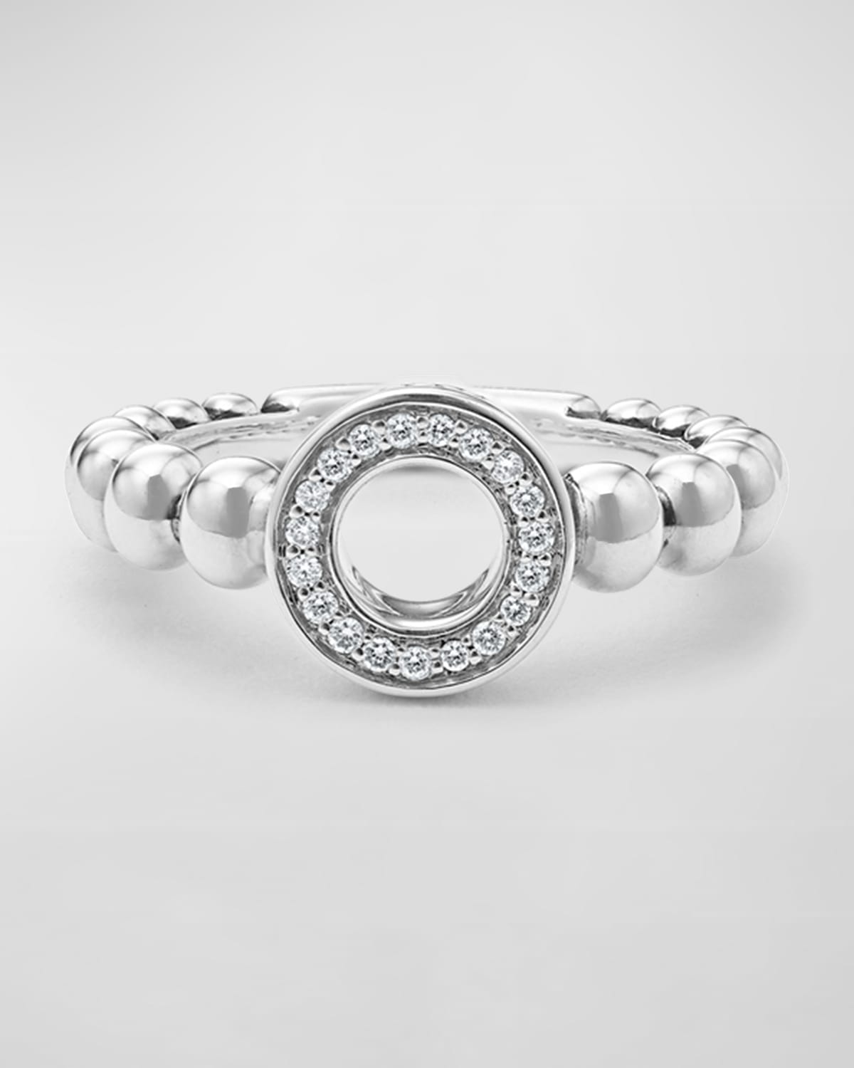 LAGOS Caviar Spark 13mm Diamond Circle Ring | Neiman Marcus