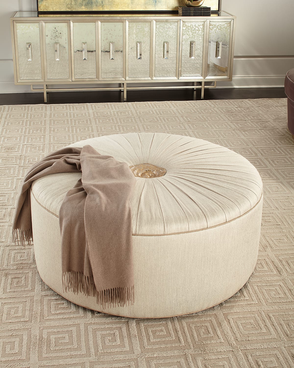 John-Richard Collection Rendino Small Ottoman | Neiman Marcus
