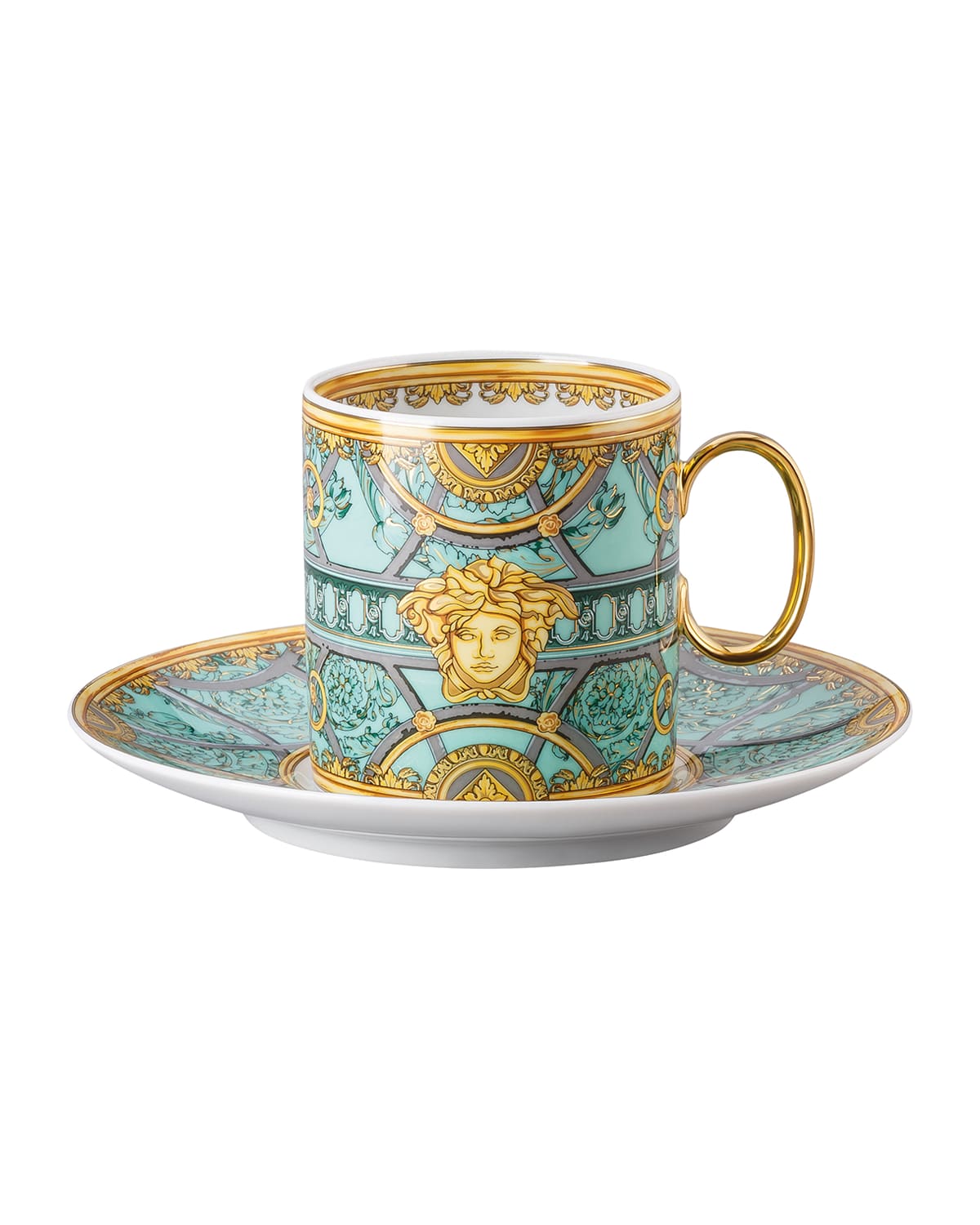 Versace Medusa Gala Gold Coffee Cup & Saucer | Neiman Marcus