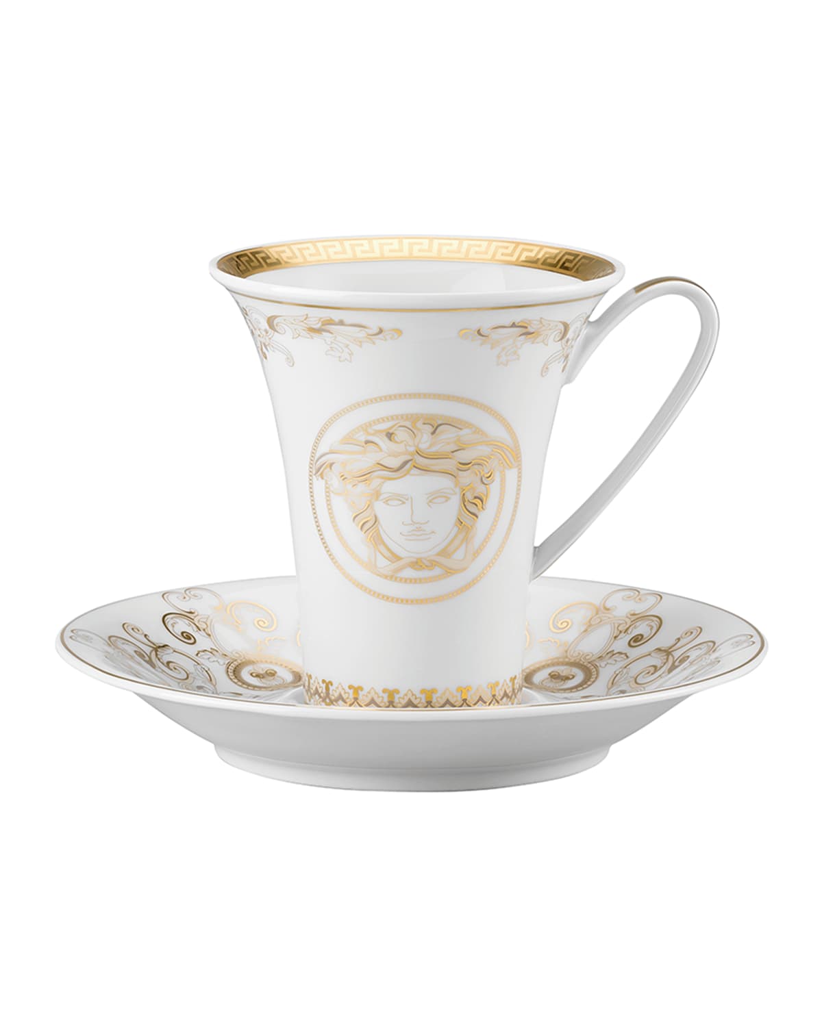 Versace Prestige Gala Bleu Coffee Cup & Saucer | Neiman Marcus
