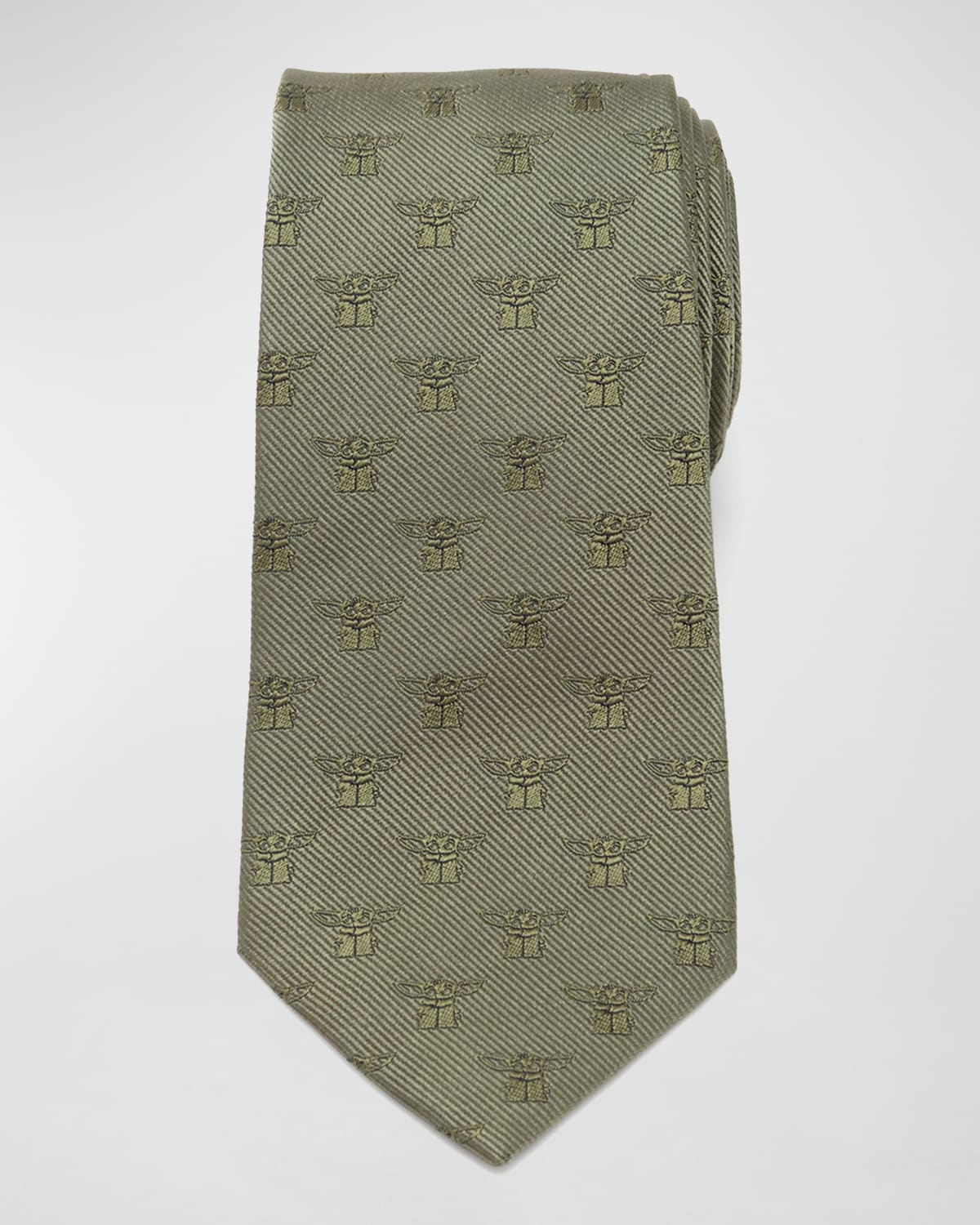 Cufflinks Inc. Men's The Mandalorian Helmet Dotted Silk Tie | Neiman Marcus