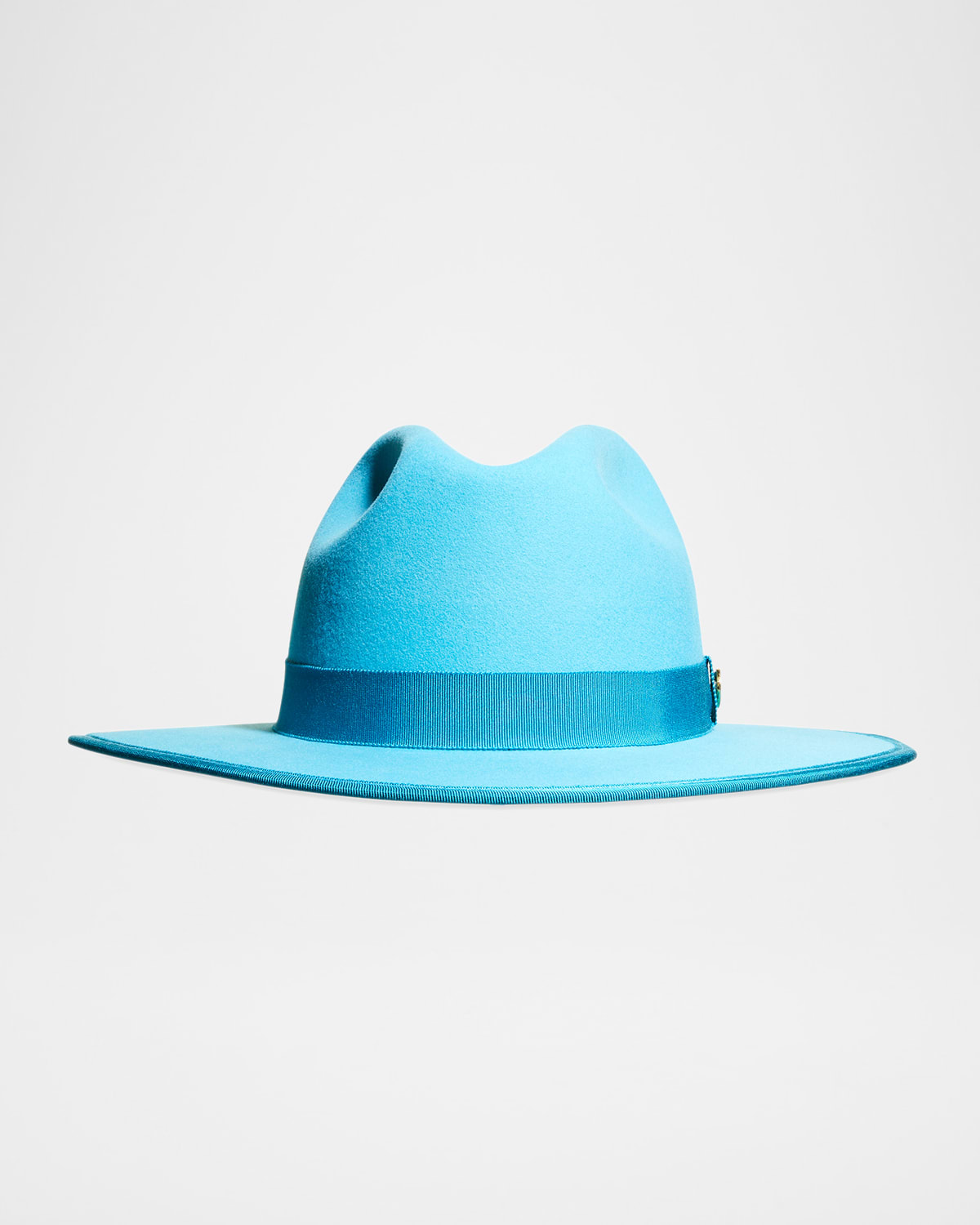Keith James Queen Red-Brim Wool Fedora Hat | Neiman Marcus