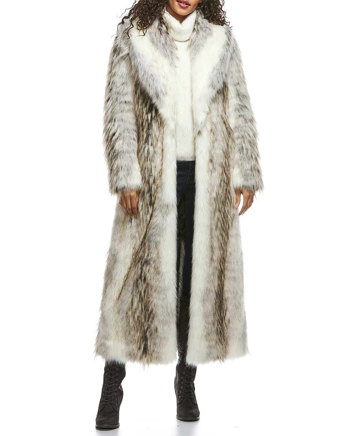 Fabulous Furs Men's Shawl Collar Faux Fur Coat | Neiman Marcus