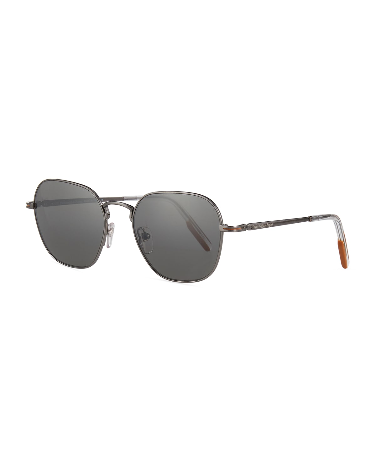 Balenciaga Men's Logo Top Bar Metal Aviator Sunglasses | Neiman Marcus