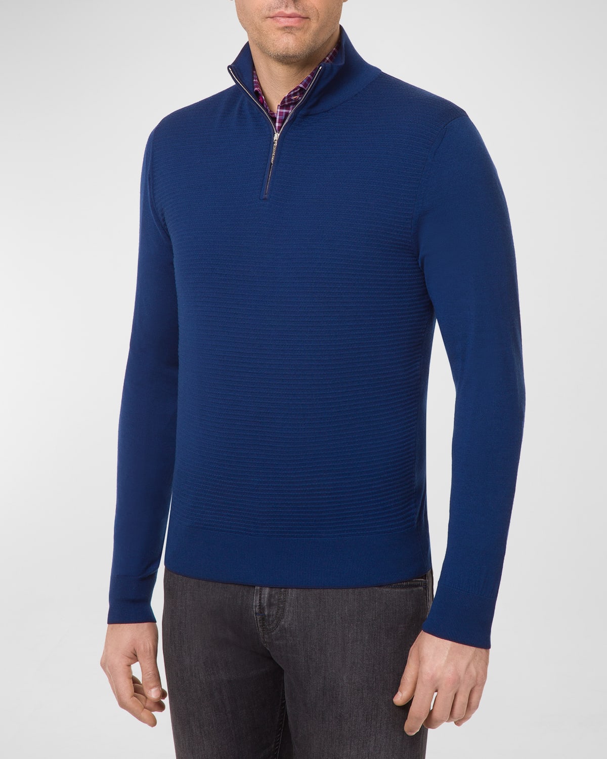 UGG Men's Zeke Fleece Quarter-Zip Sweater | Neiman Marcus
