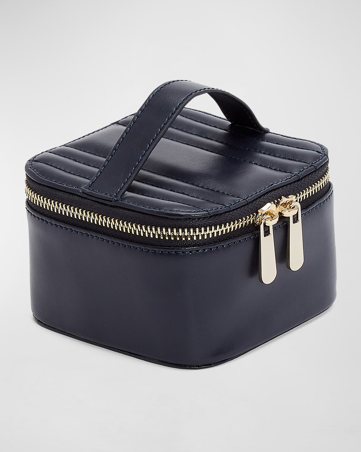 WOLF Maria Rectangle Quilted Zip Jewelry Case | Neiman Marcus