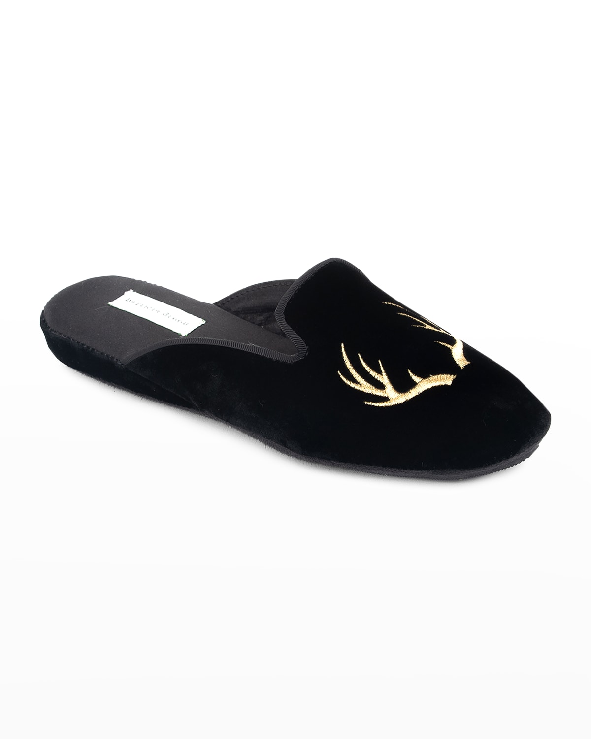 Patricia Green Milano Embroidered Velvet Slippers | Neiman Marcus