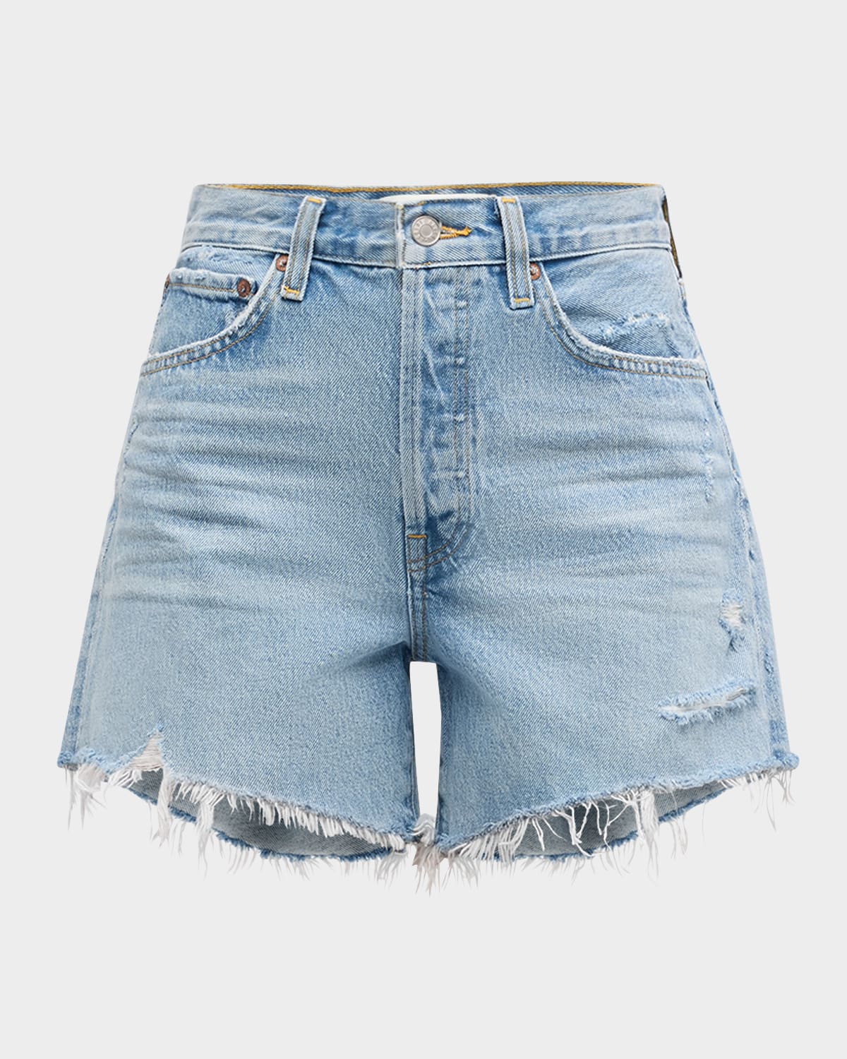 AGOLDE Parker Long Denim Shorts | Neiman Marcus