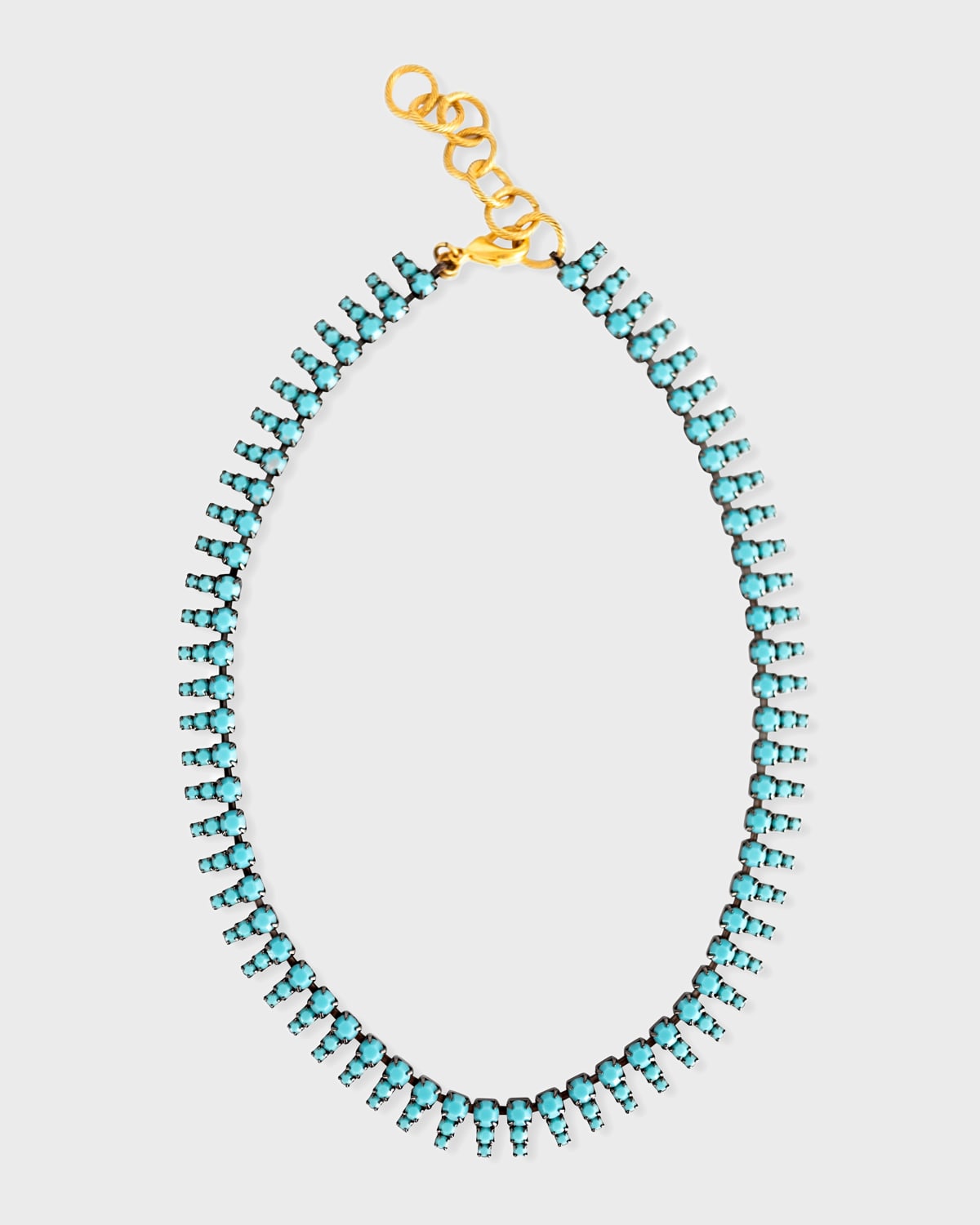 Elizabeth Cole Eula 24k Gold-Plated Hematite & Crystal Necklace ...