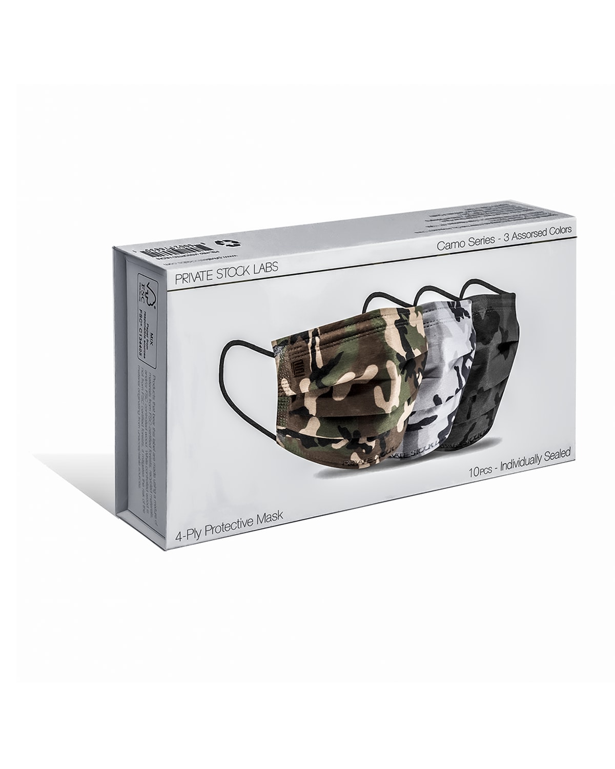 Private Stock Labs Men's 4-Ply Disposable Face Masks | Neiman Marcus