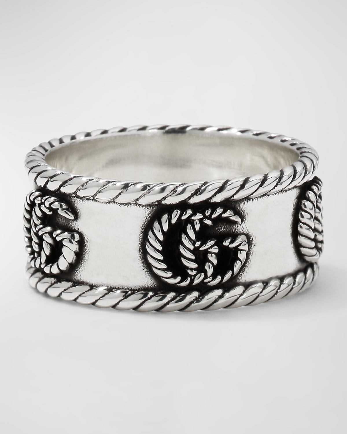Gucci Sterling Silver GG Flower Ring | Neiman Marcus