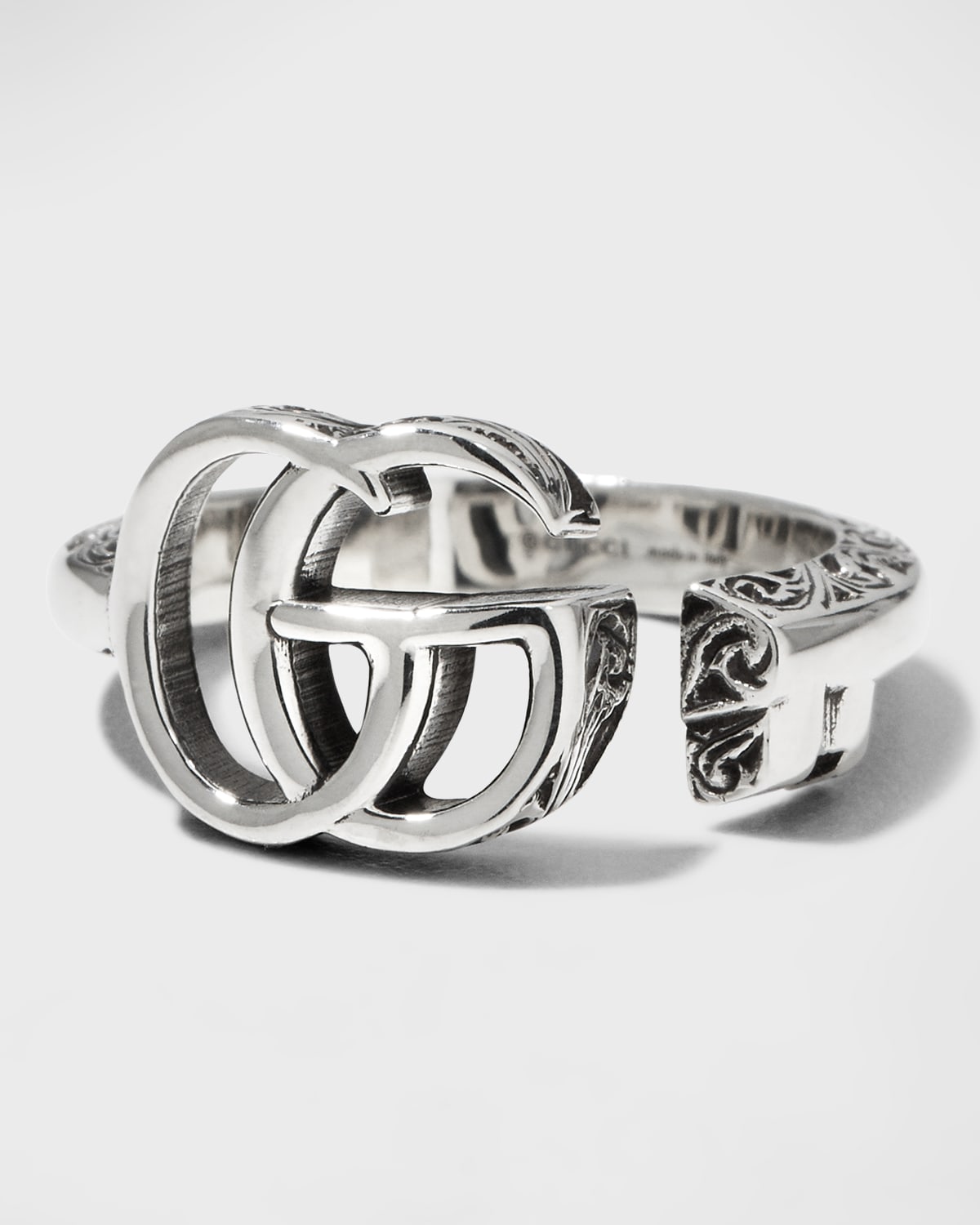 Gucci GG Marmont Sterling Silver Flower Ring | Neiman Marcus