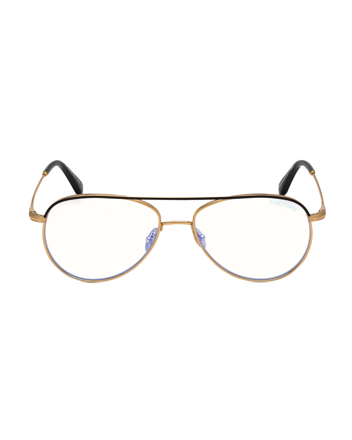 TOM FORD Men's Blue Block Rectangle Acetate Optical Frames | Neiman Marcus