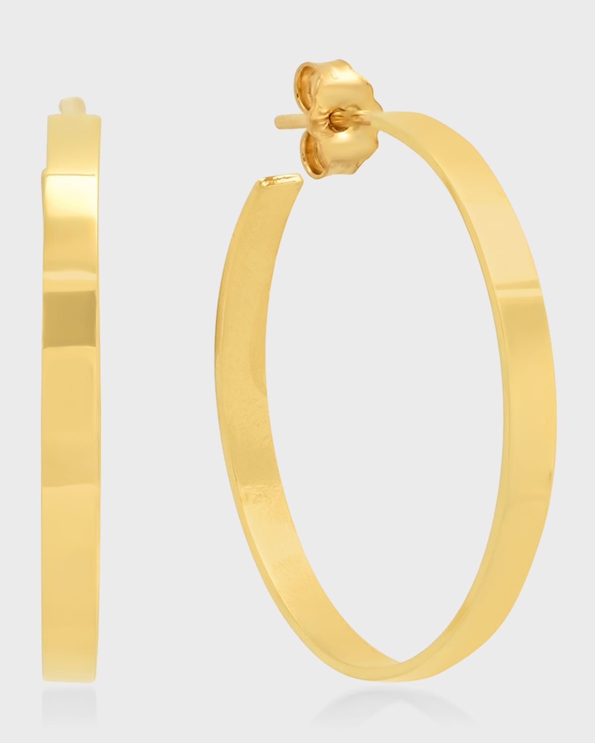 Jennifer Meyer Medium Hammered Bangle Hoop Earrings | Neiman Marcus